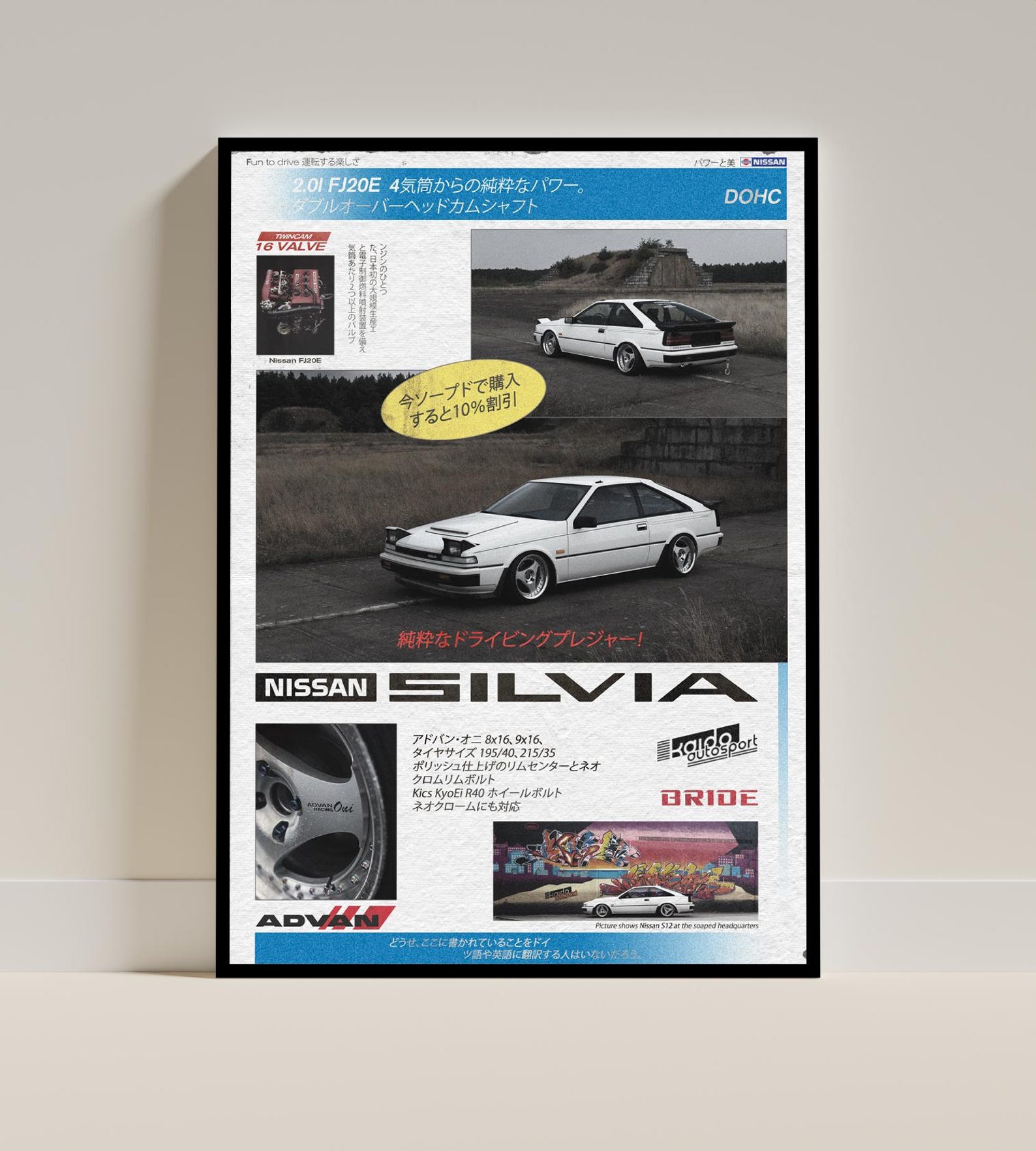 Nissan Silvia S12 Poster – JDM Classic | Vintage Japanese Advertising ...