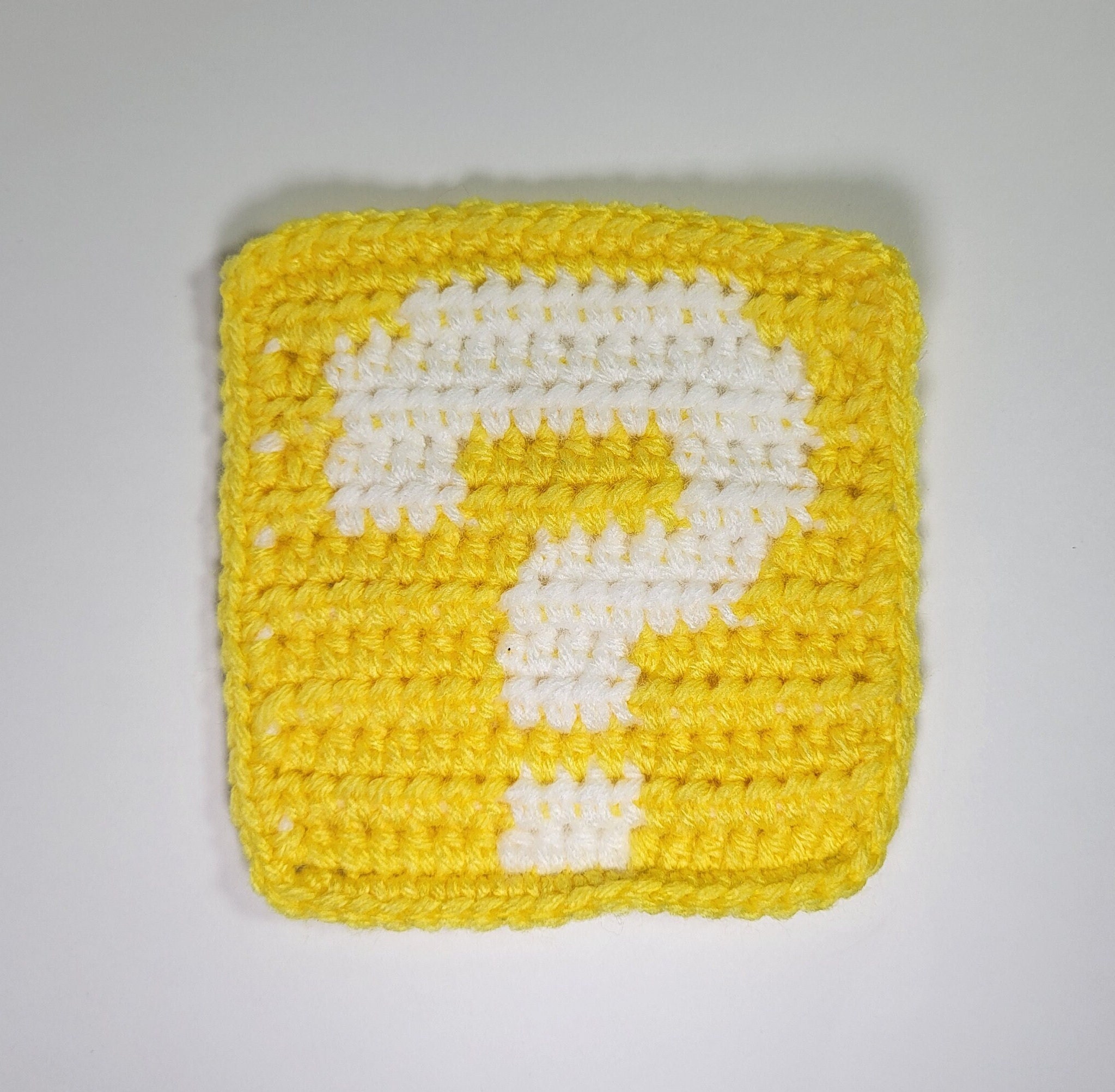 Super Mario Mystery Box Crochet Coaster - Etsy