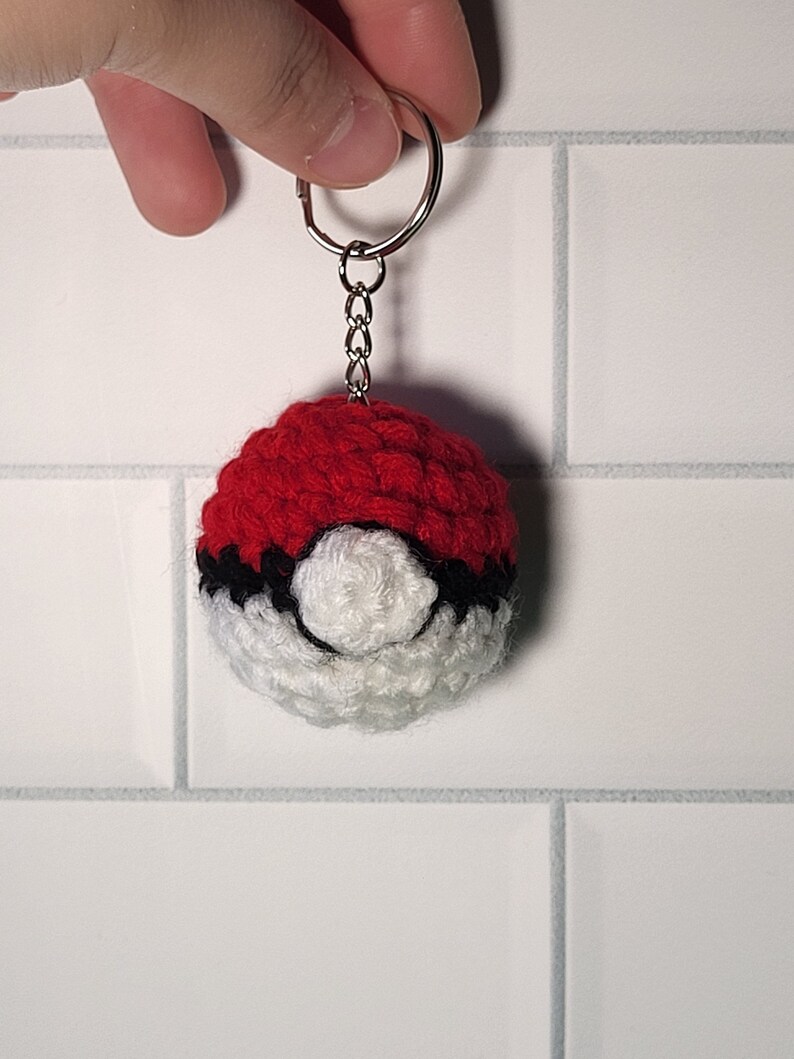 Pokeball Keychain - Etsy