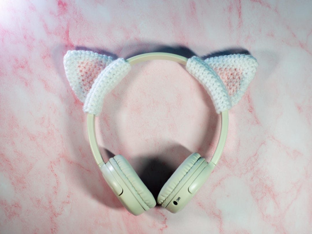 Crochet Cat Ear Headphone Attachment - Etsy