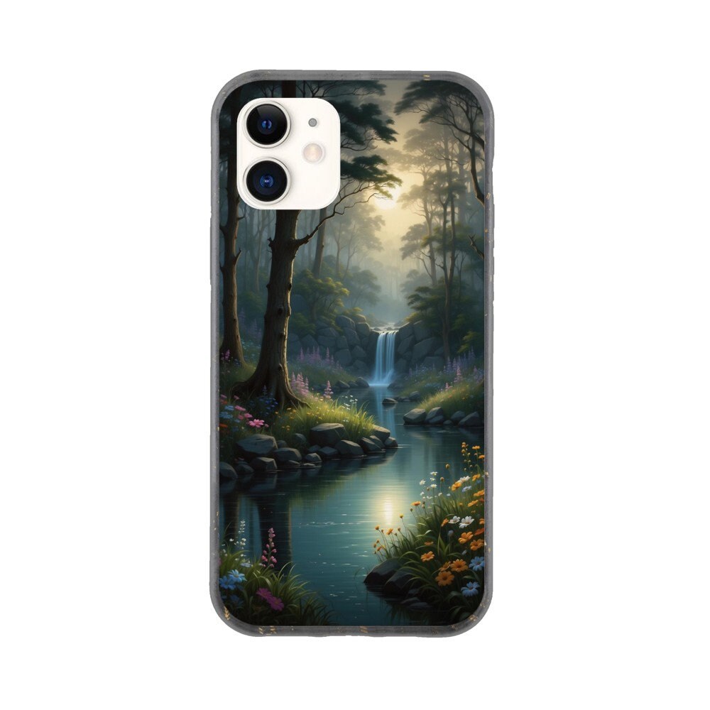 Whimsical Enchanted Forest Waterfall Eco-friendly iPhone Case With ...