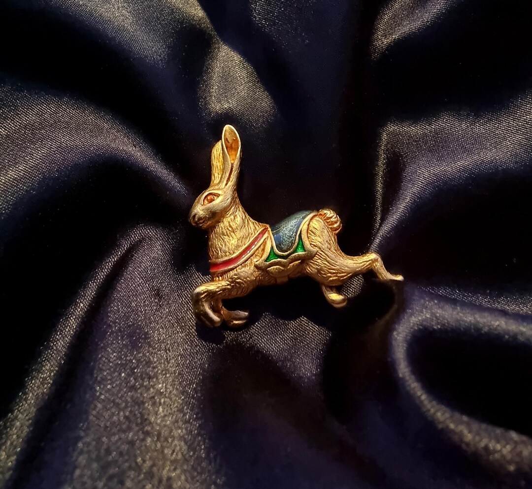Rare Find 1990s Museum of American Folk Art Jack Rabbit Gold Tone ...