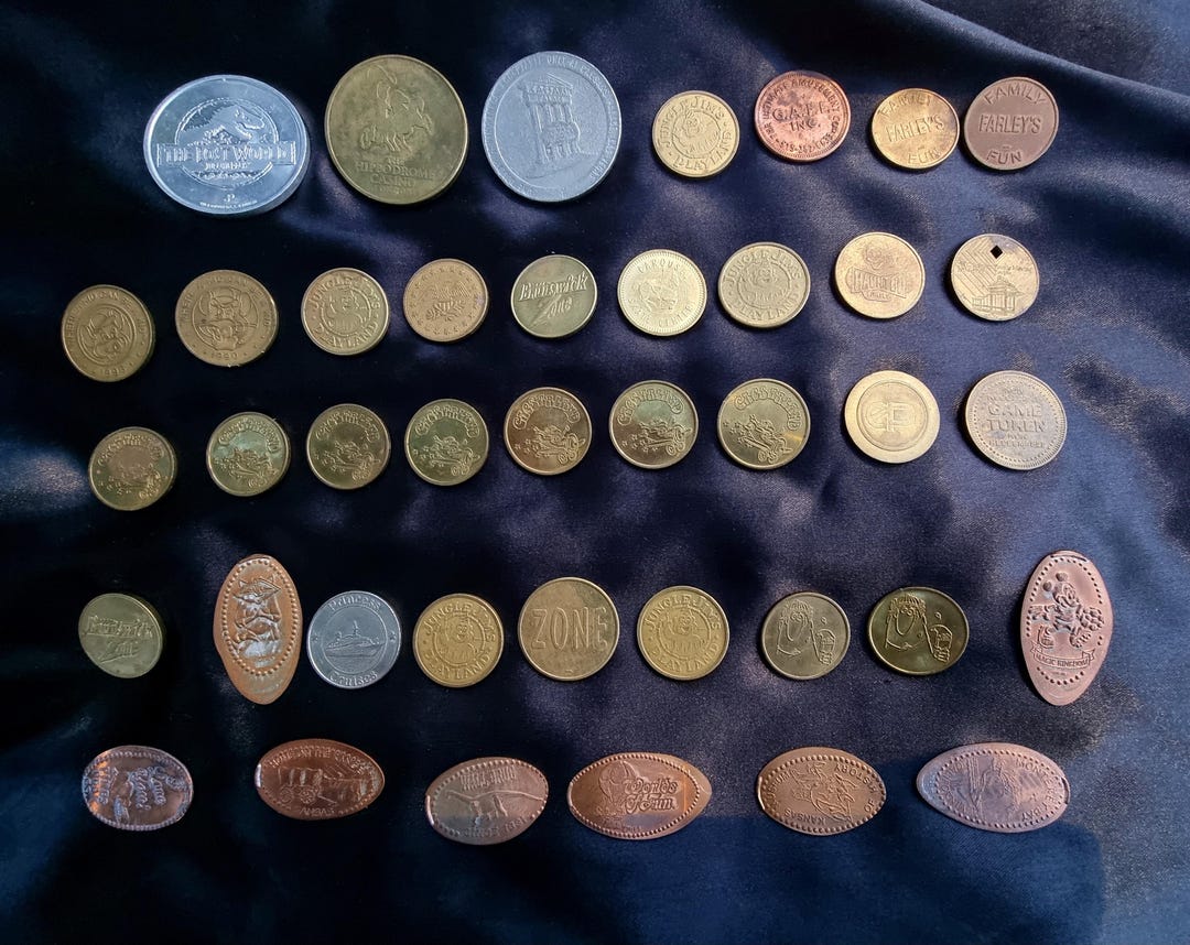 Rare Find 40 Vintage Tokens Lot Big Bulk - Etsy UK