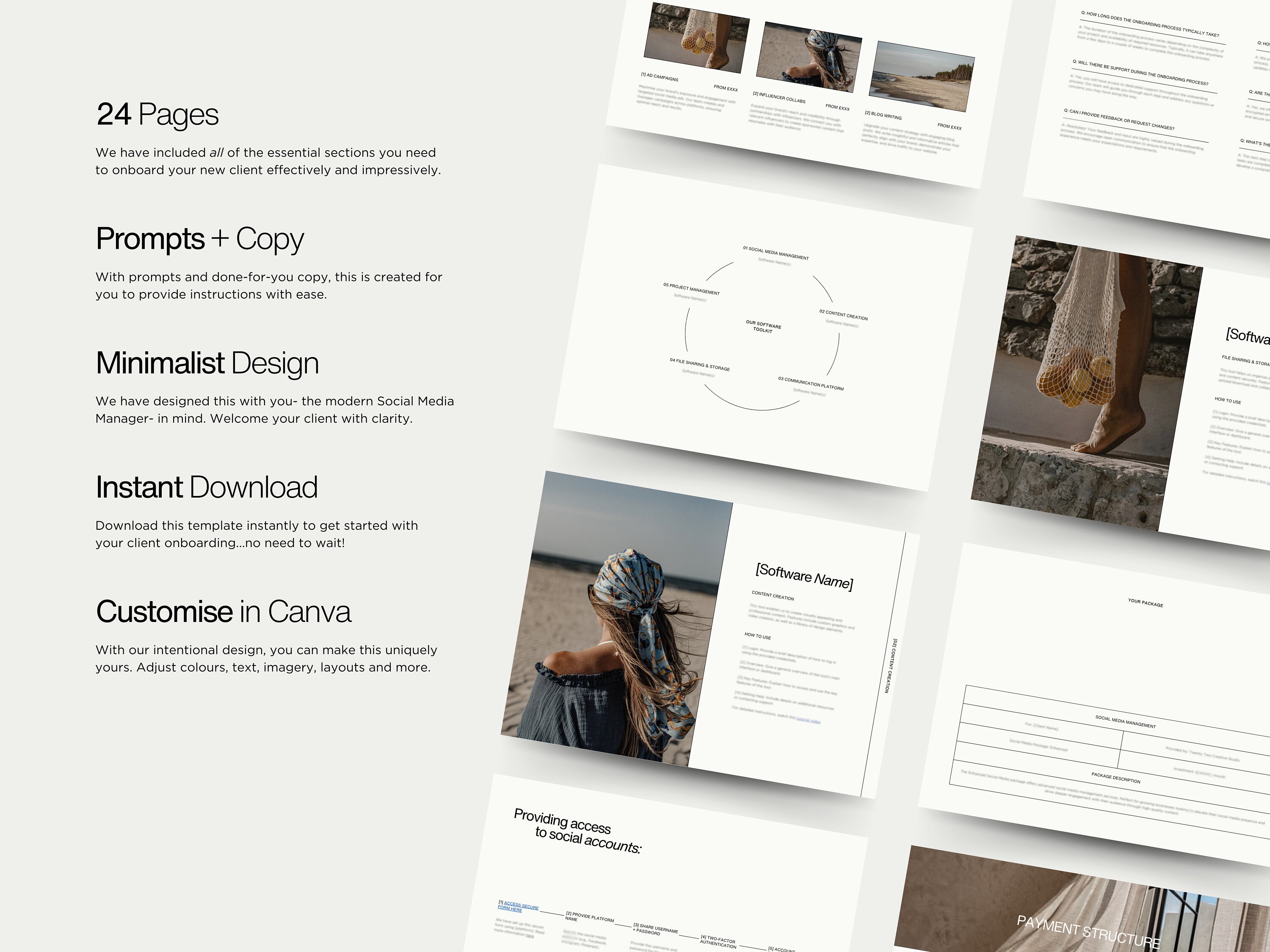 Social Media Client Onboarding Template Customise in Canva Minimalist ...