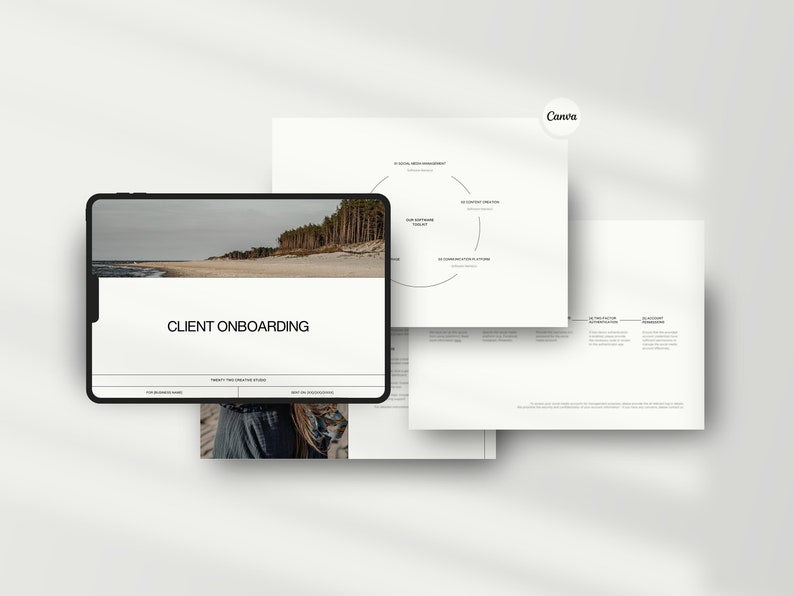 Social Media Client Onboarding Template Customise in Canva Minimalist ...