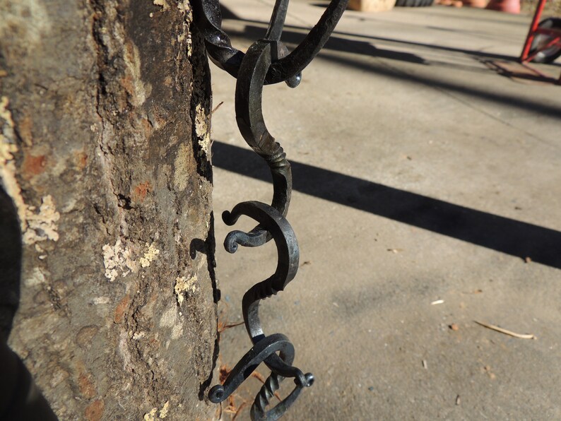 Hand Forged S Hook Blacksmithing Twisted Steel With Scroll - Etsy