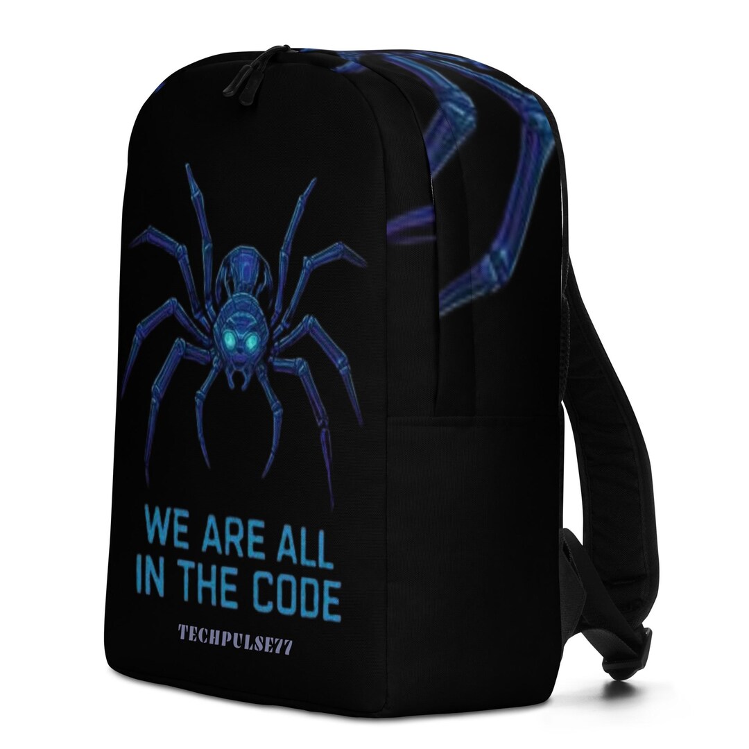 Spider Hacker Backpack TP77 Black | Blue , We Are All in the Code Sci ...