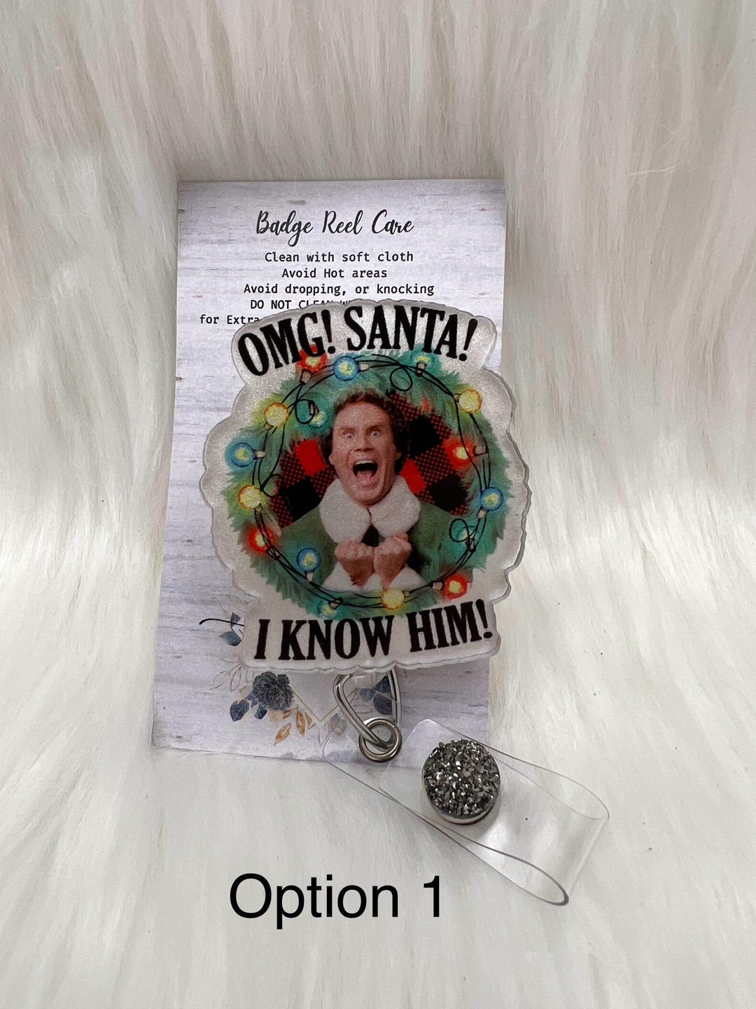 Omg Santa, I Know Him Badge Reel-cute Badge-nurse-rn-gifts for Her ...