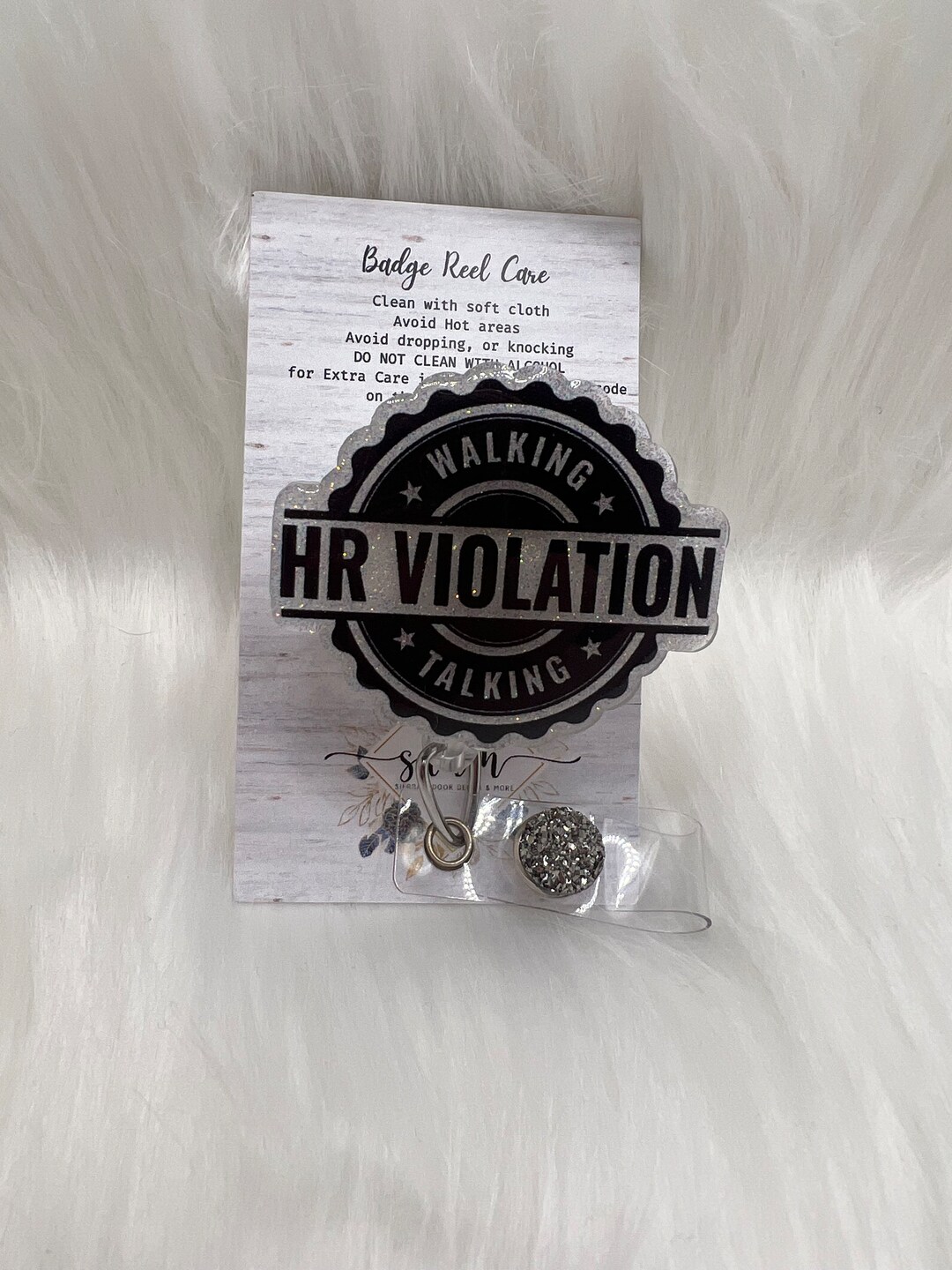 Walking Talking HR Violation Badge Reel: Funny Office Gift - Etsy