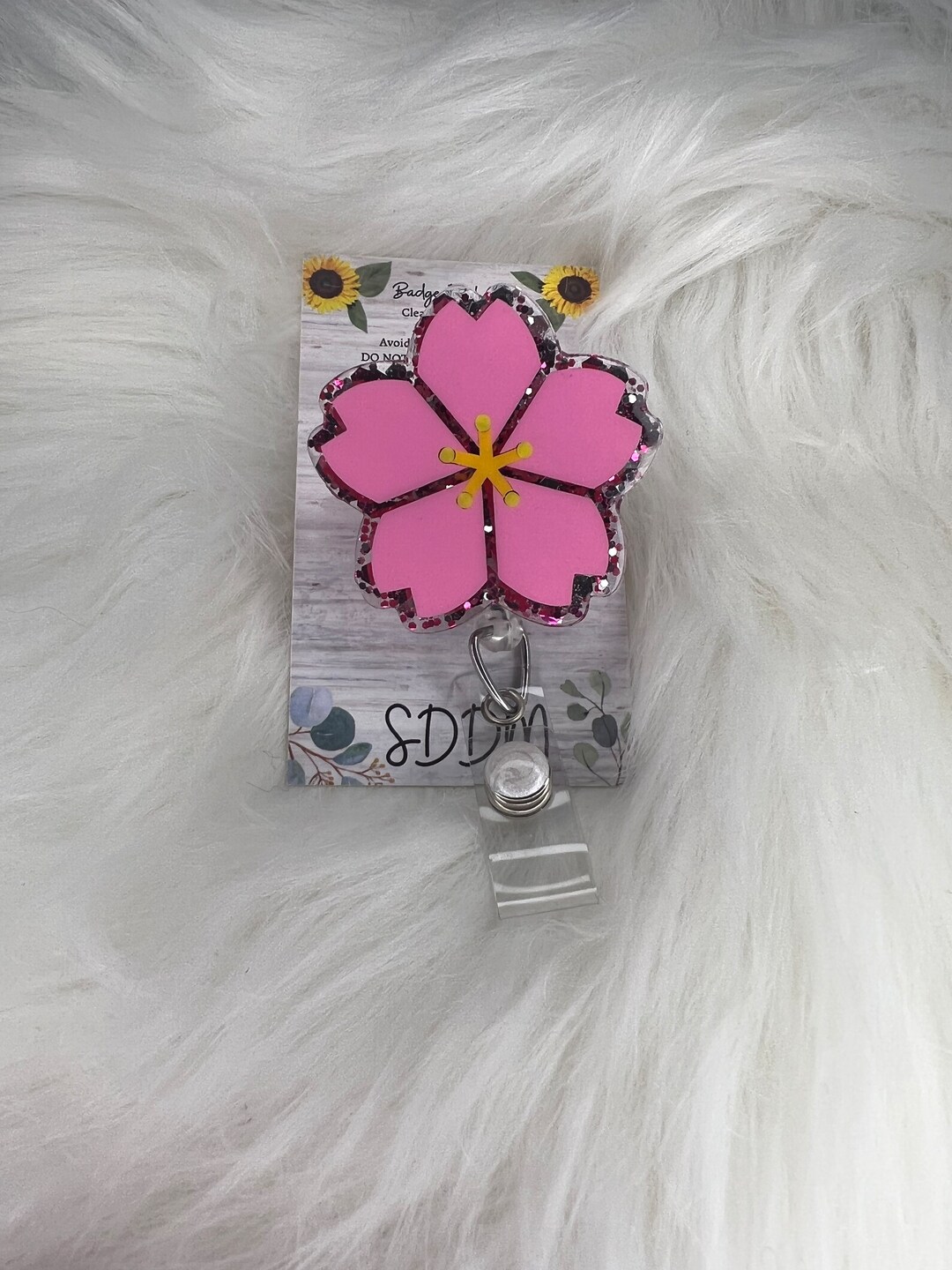 Cherry Blossom Badge Reel-cute Badge Reel-nurse-lpn-rn-gifts for Her ...