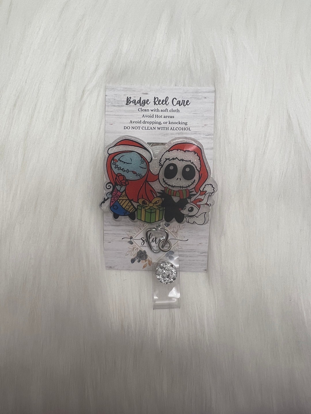 Christmas Jack and Sally -badge Reel-cute Badge Reel-nurse-lpn-rn-gifts ...