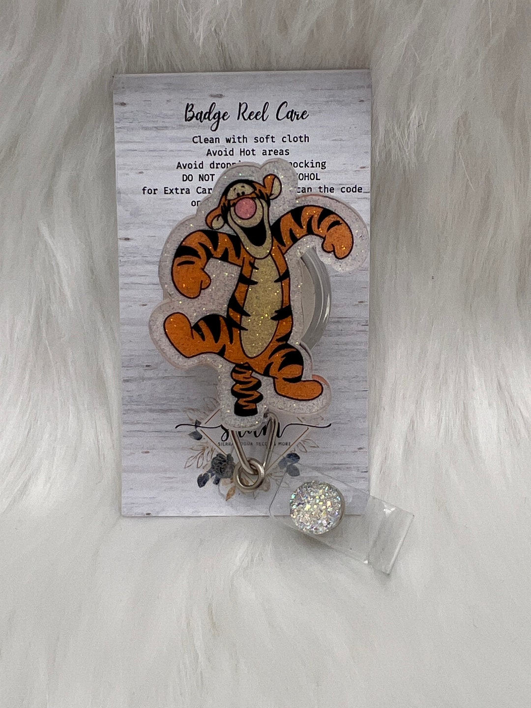 Tiger Badge Reel: Gem Glitter Nurse Gift - Etsy Australia