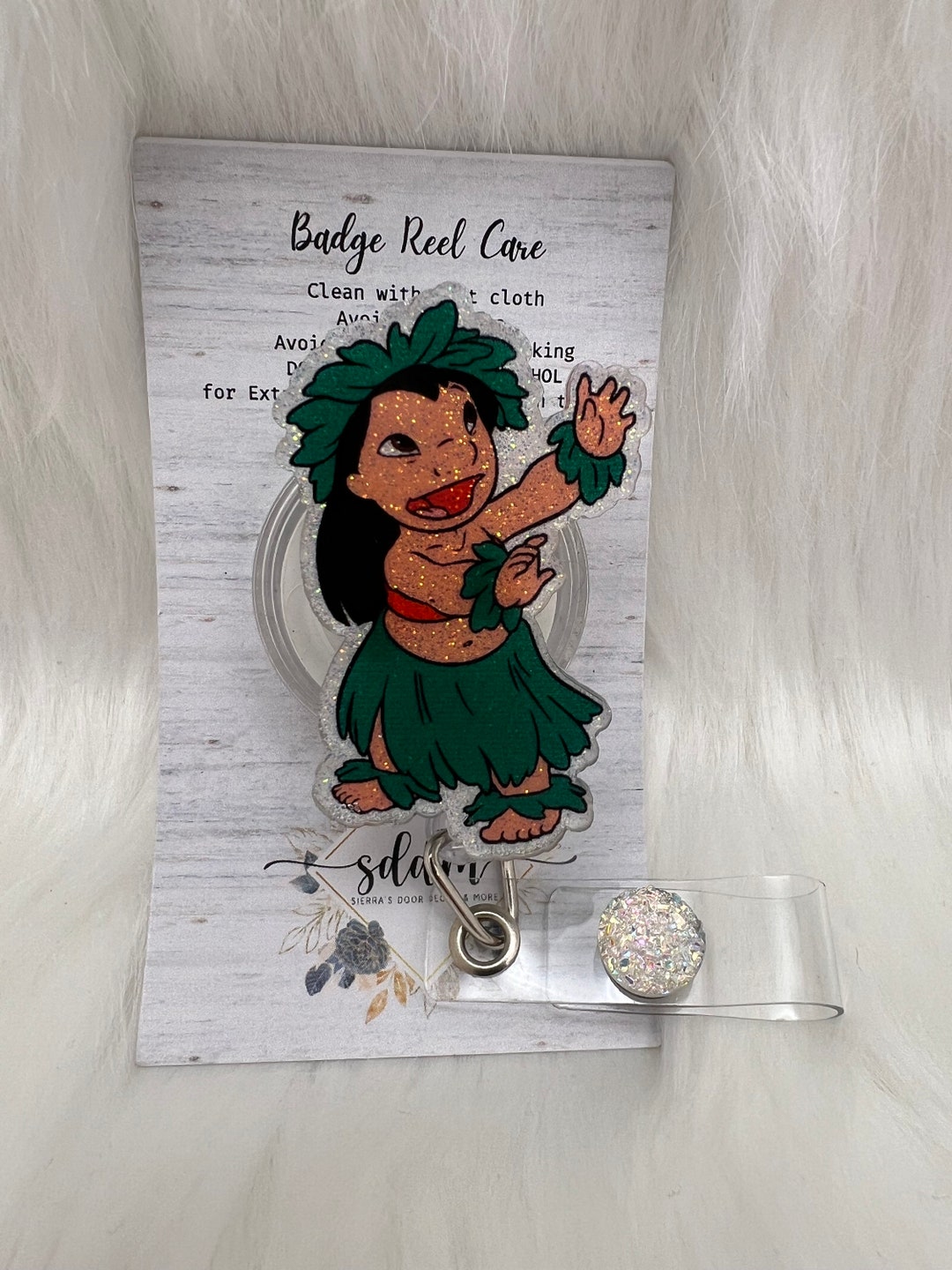 Lilo Hula Head Badge Reel-cute Badge Reel-nurse-lpn-rn-gift for Her ...