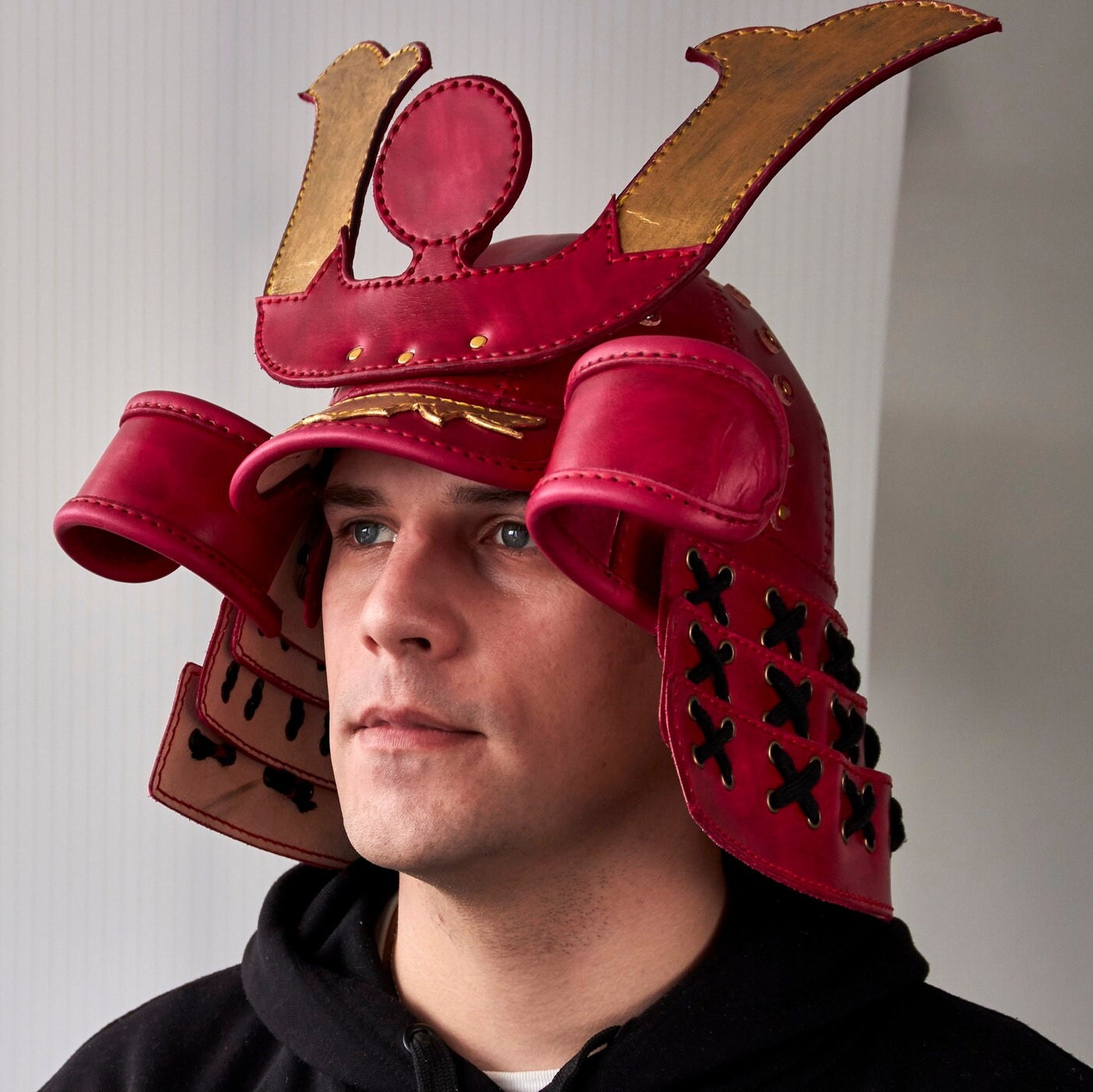 Samurai Helmet With Mask, Larp Cosplay Samurai Helmet, Samurai Mask ...