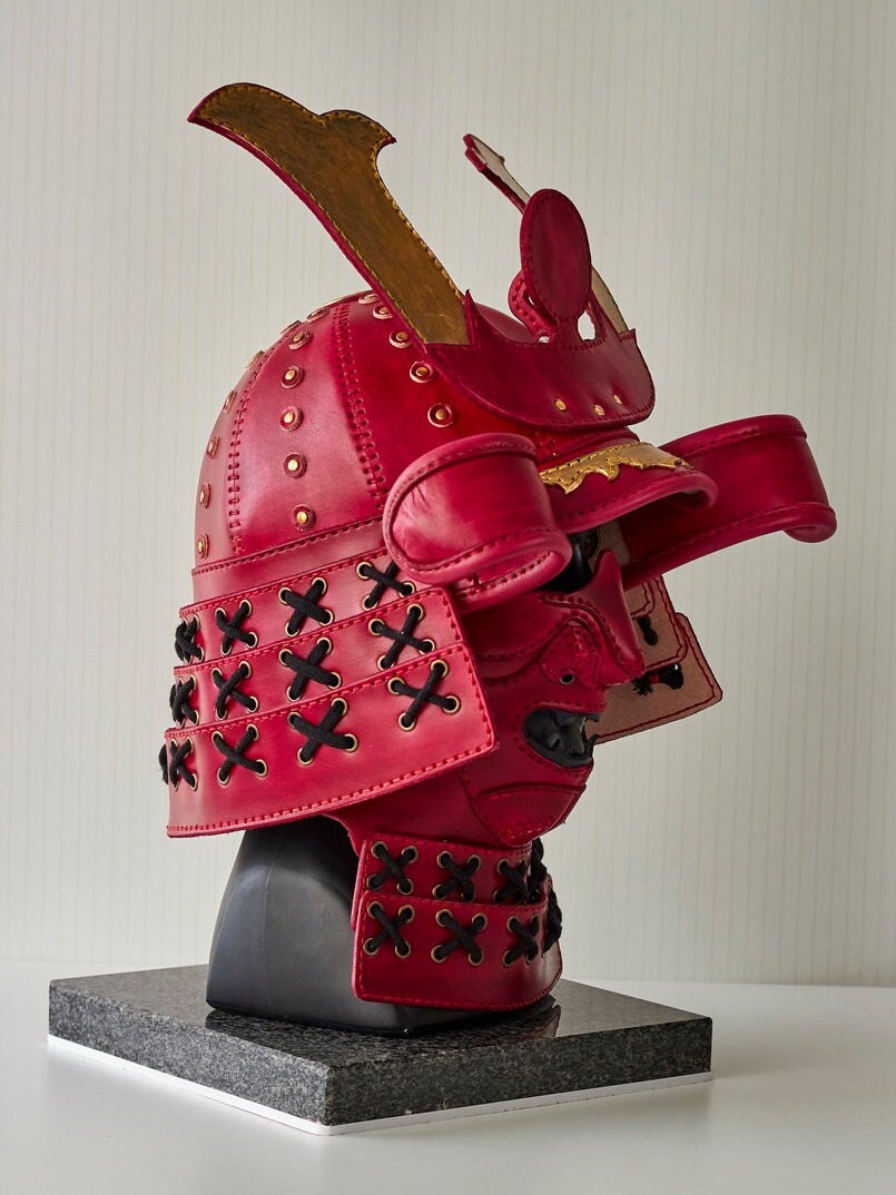 Samurai Helmet With Mask, Larp Cosplay Samurai Helmet, Samurai Mask ...