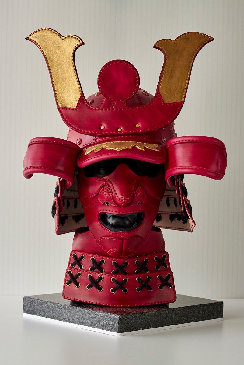 Samurai Helmet With Mask, Larp Cosplay Samurai Helmet, Samurai Mask ...