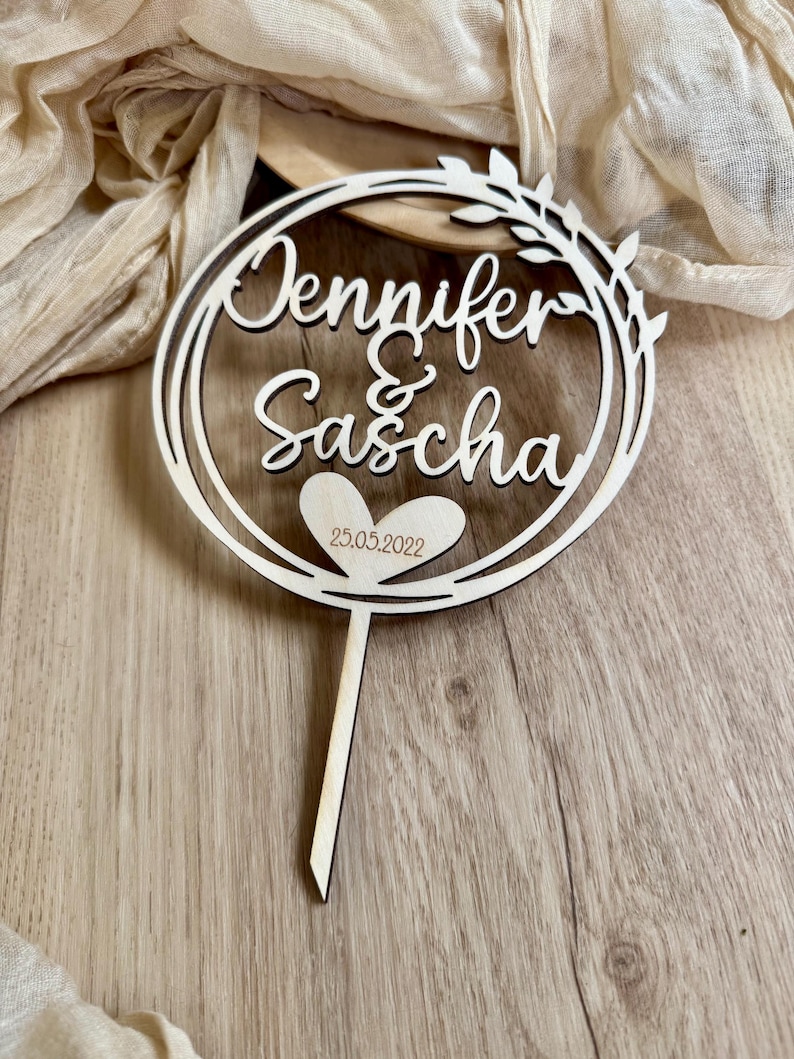 Wedding Cake Topper - Couple's Names, Personalized Wedding Cake Topper ...