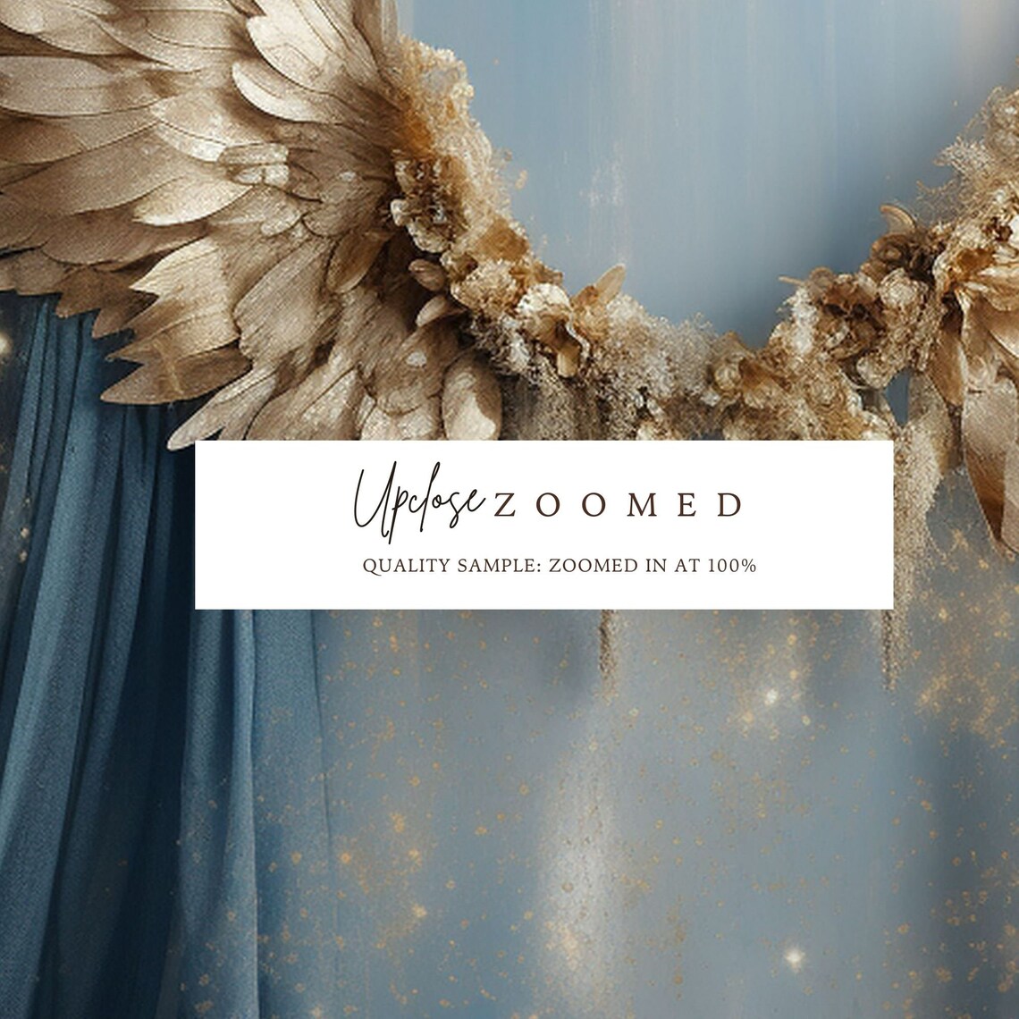 Wings Backdrop, Angel Wings, Blue Gold, Photography Backdrop, Photo ...