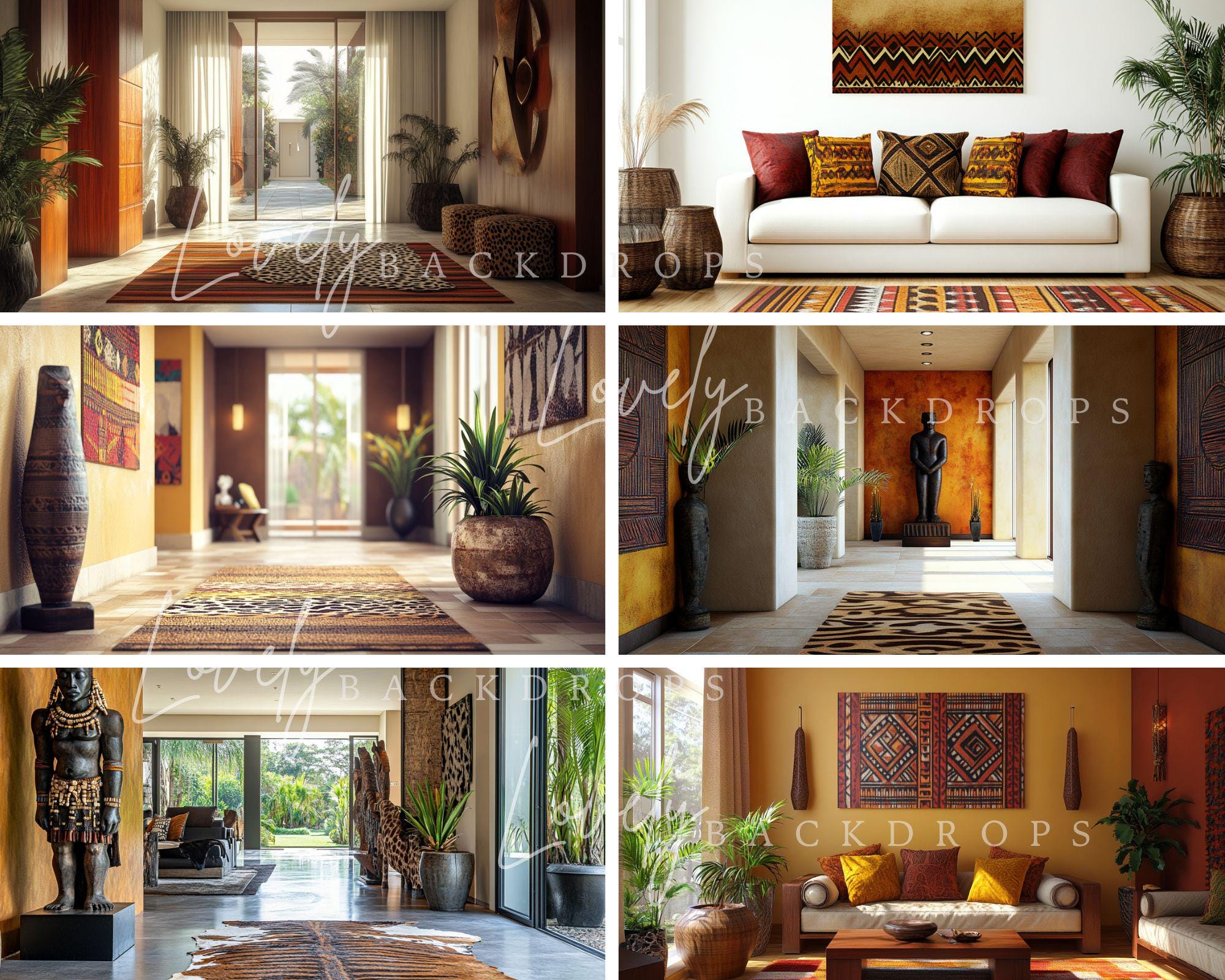 African Backdrop, Safari, Interior, Indoor, Ethnic, Colorful ...