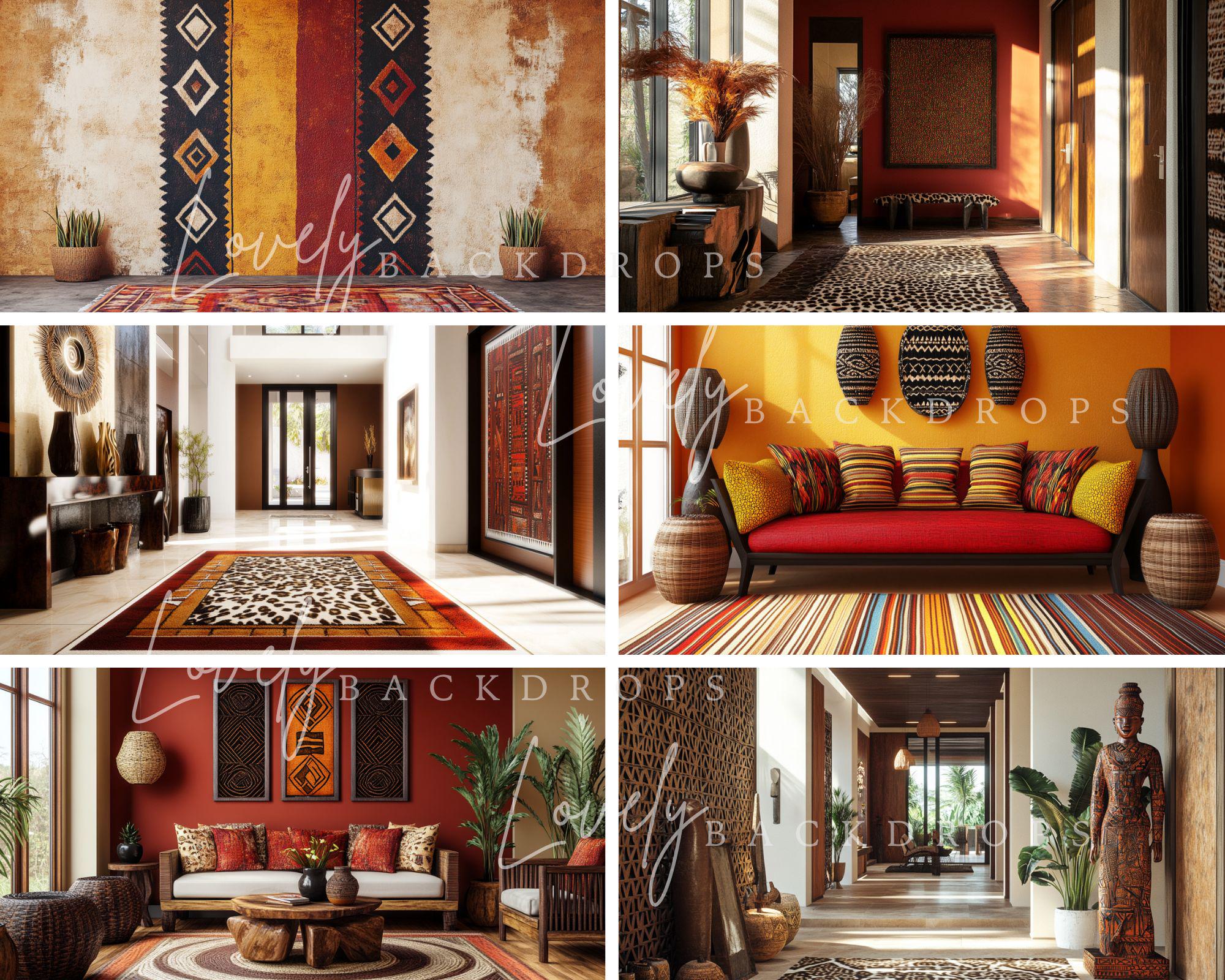 African Backdrop, Safari, Interior, Indoor, Ethnic, Colorful ...