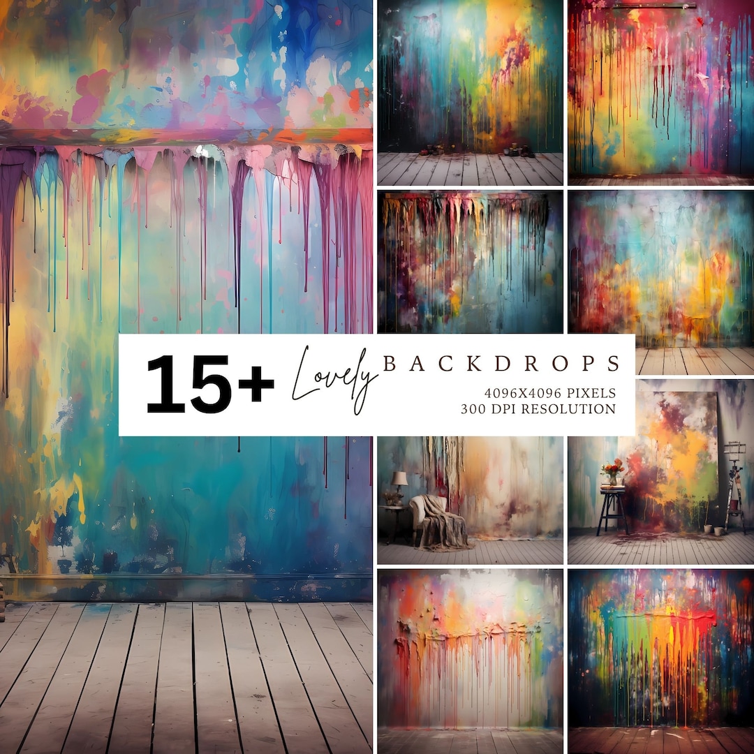 Artist Backdrop, Painted Backdrop, Rainbow, Photography Backdrop, Photo ...
