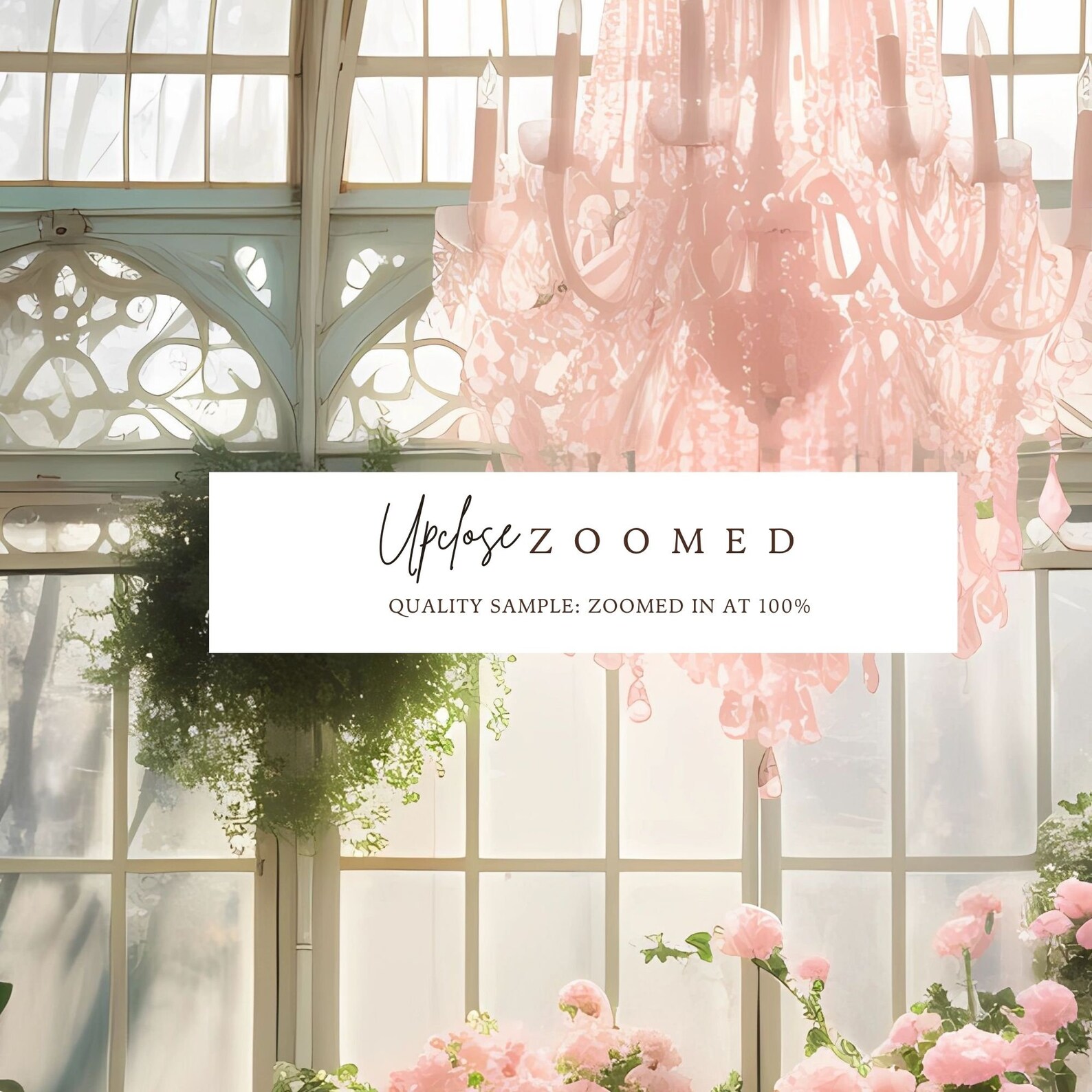 Greenhouse Backdrop, Chandelier, Pink and Aqua, Photography Backdrop ...