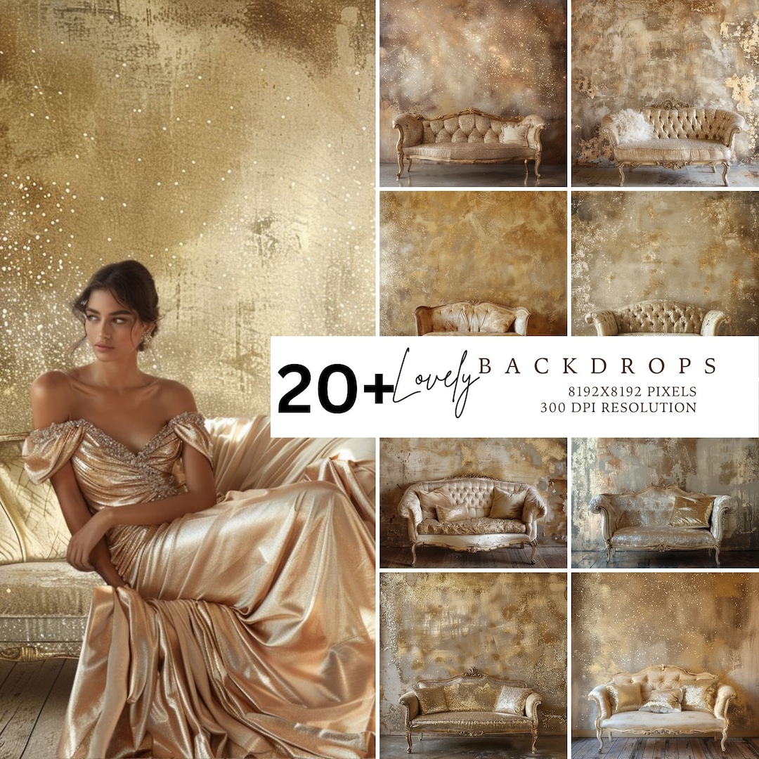 Couch Backdrop, Loveseat, Furniture, Gold, Photography Backdrop, Photo ...