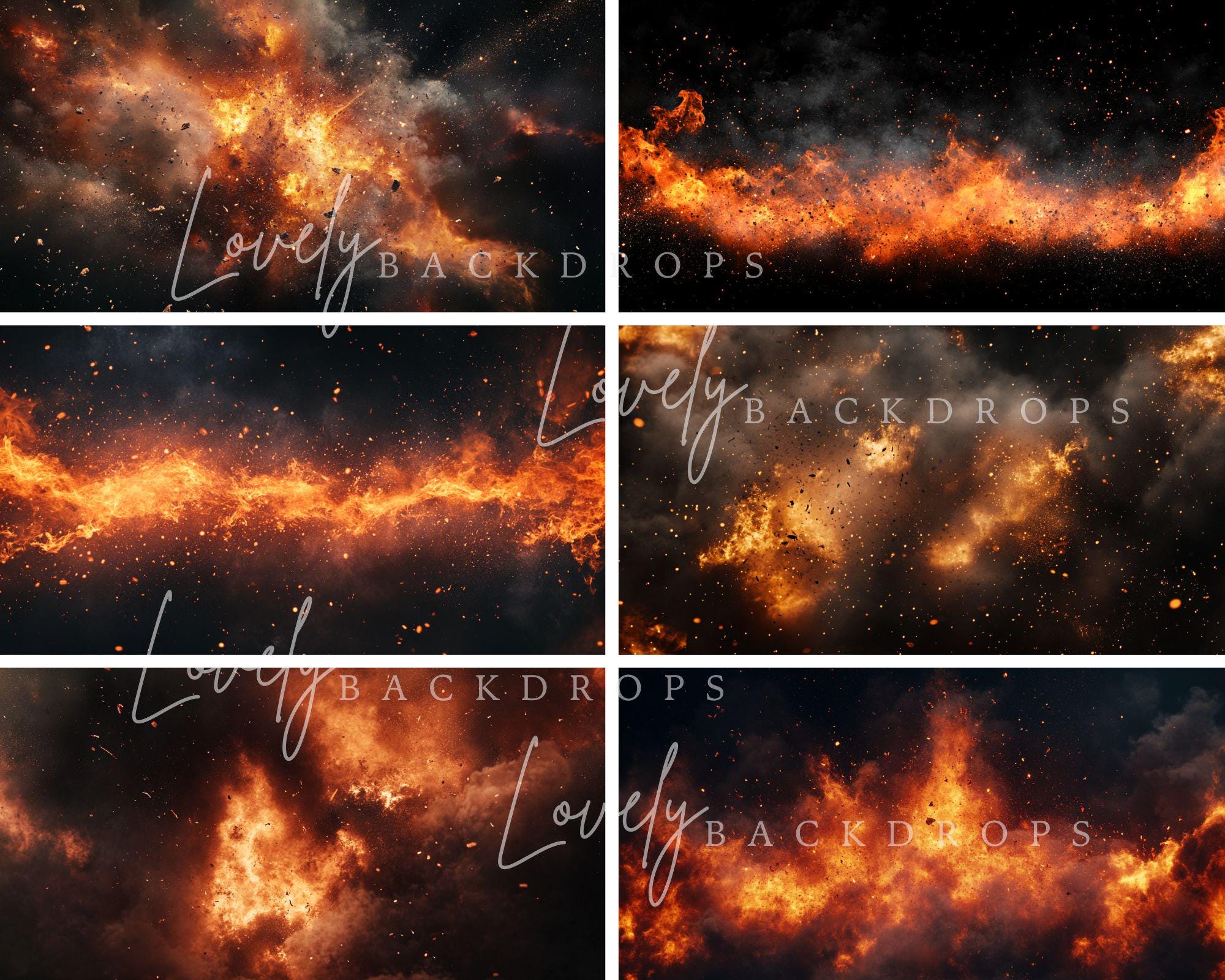 Digital Fire Backdrop, Flames Backdrop, Debris, Sports Backdrop, Smok ...