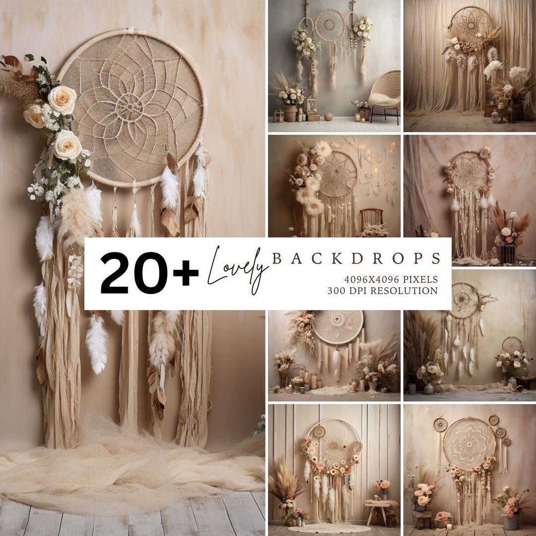 Bohemian Backdrop, Boho Backdrop, Dreamcatcher, Photography Backdrop ...