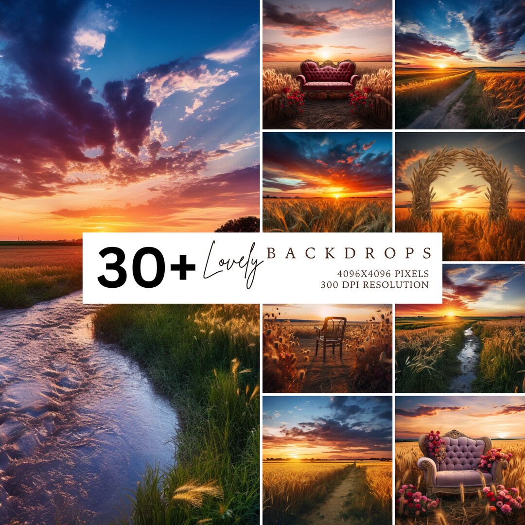 Sunset Backdrop, Floral Arch, Country Backdrop, Photography Backdrop ...