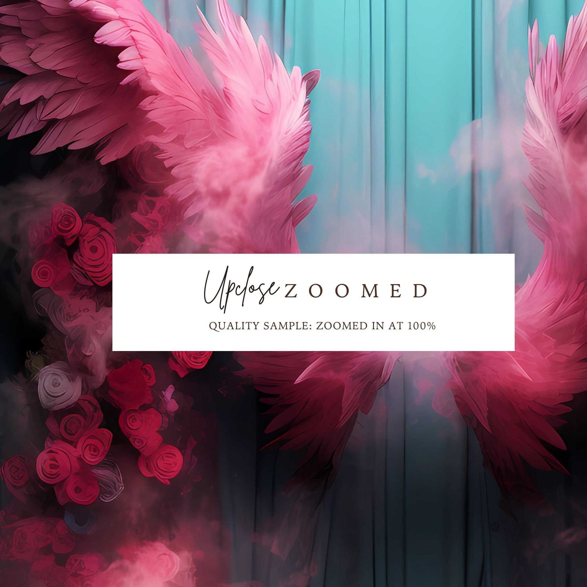 Wings Backdrop, Angel Wings, Pink Aqua Blue, Photography Backdrop ...