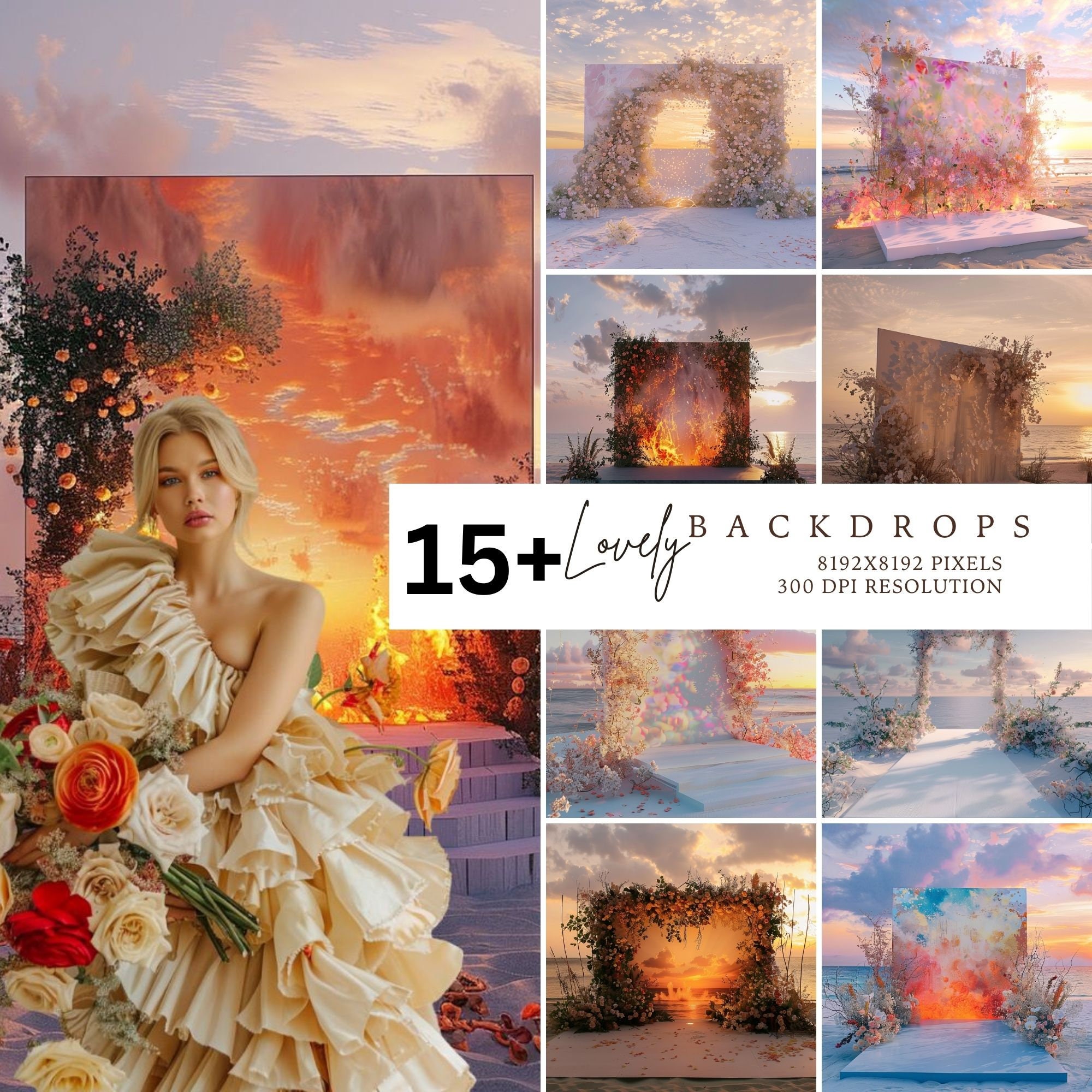 Wedding Backdrop, Lava Backdrop, Sea Backdrop, Photography Backdrop ...