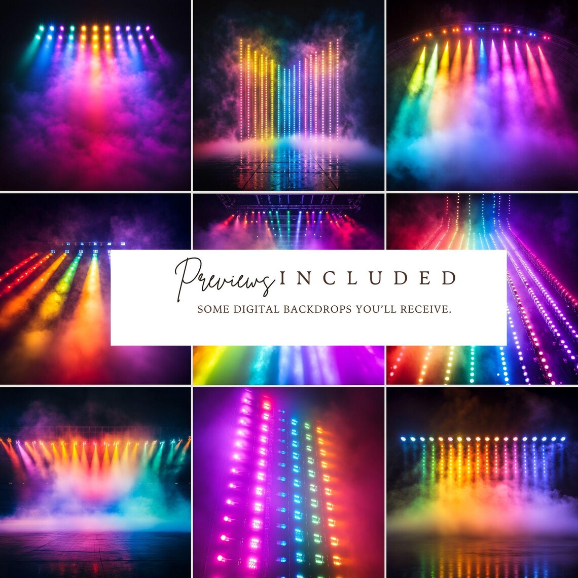 Rainbow Lights Backdrop, Colorful, Stage Lights, Indoor Stage ...