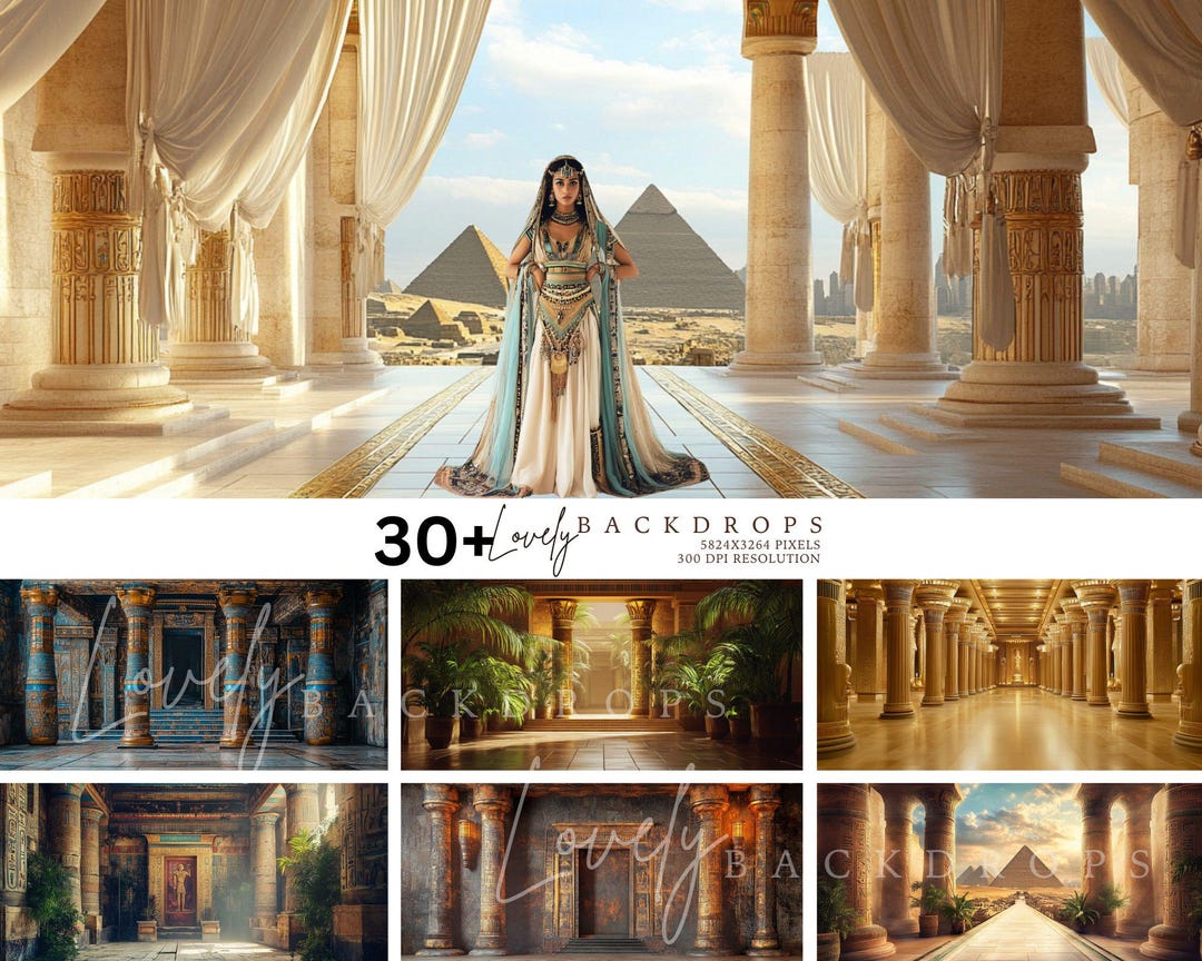 Ancient Egypt Backdrop, Pyramids, Pillars, Royal, Cairo, Pharaoh ...