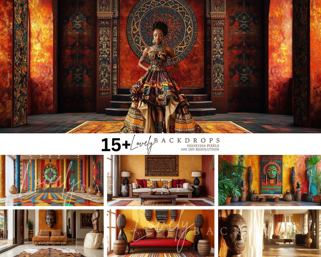 African Backdrop, Safari, Interior, Indoor, Ethnic, Colorful ...