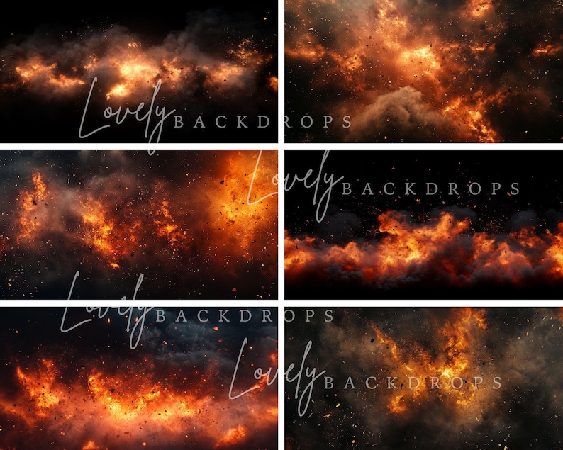 Digital Fire Backdrop, Flames Backdrop, Debris, Sports Backdrop, Smok ...