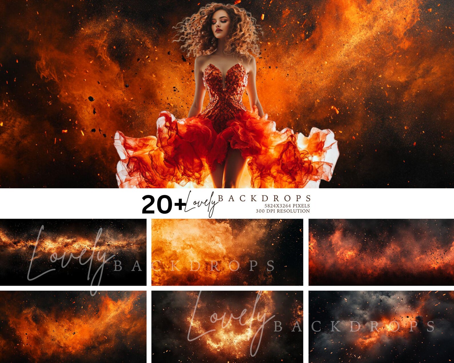 Digital Fire Backdrop, Flames Backdrop, Debris, Sports Backdrop, Smok ...