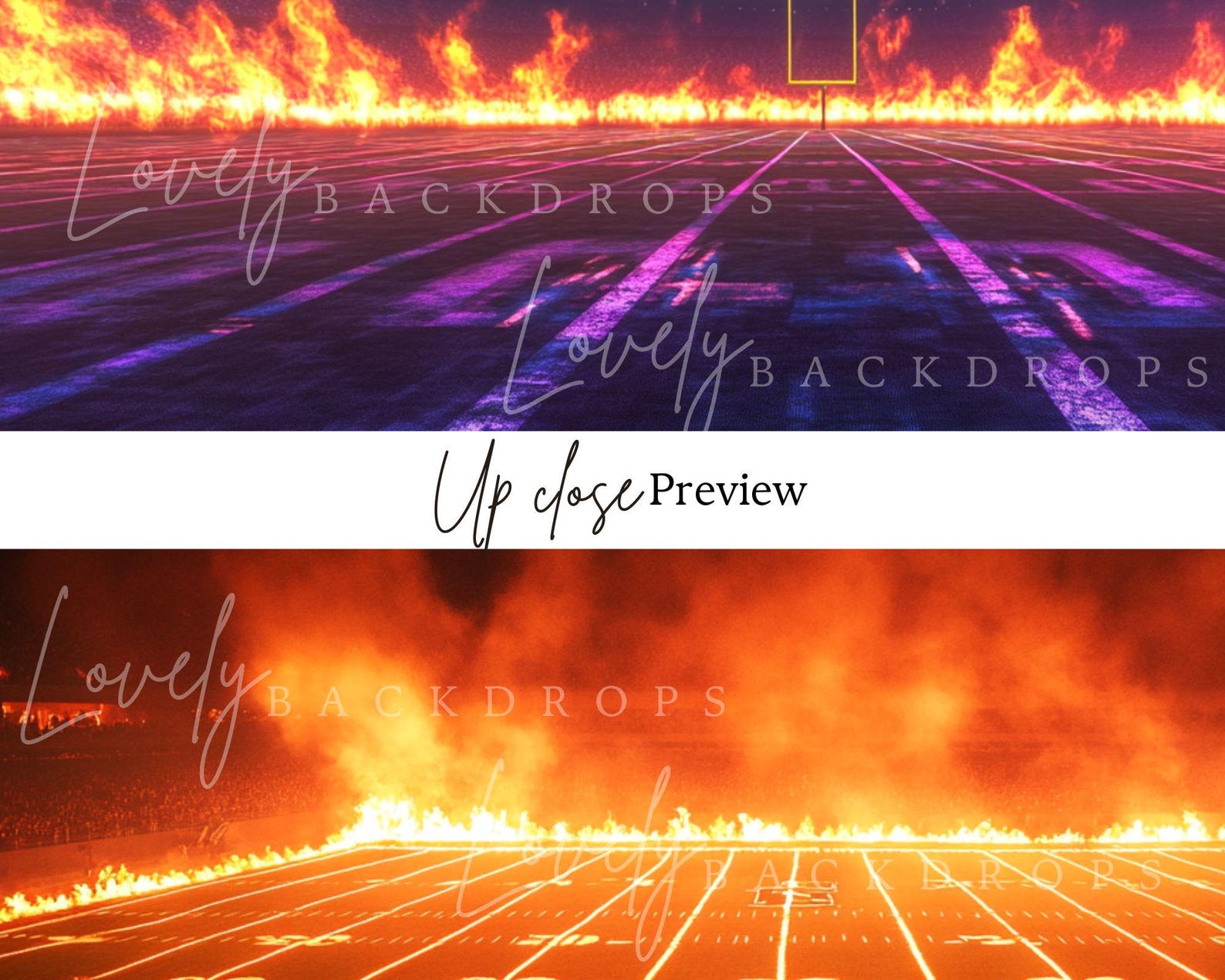 Football Backdrop, Fire Stadium, Blazing, Flames, Outdoor, Football ...