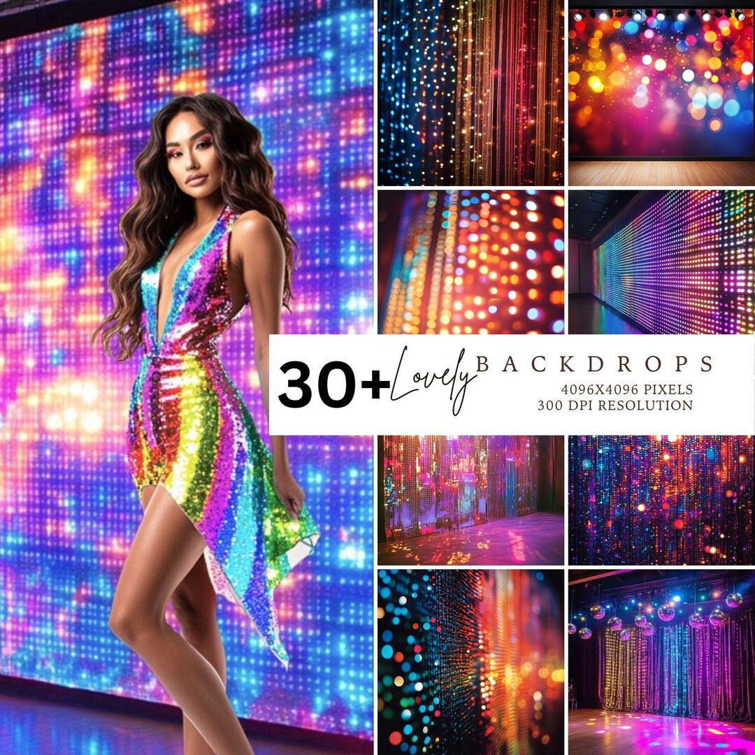 Disco Lights Backdrop, Colorful, Stage Lights, Indoor Stage, Spotlights ...