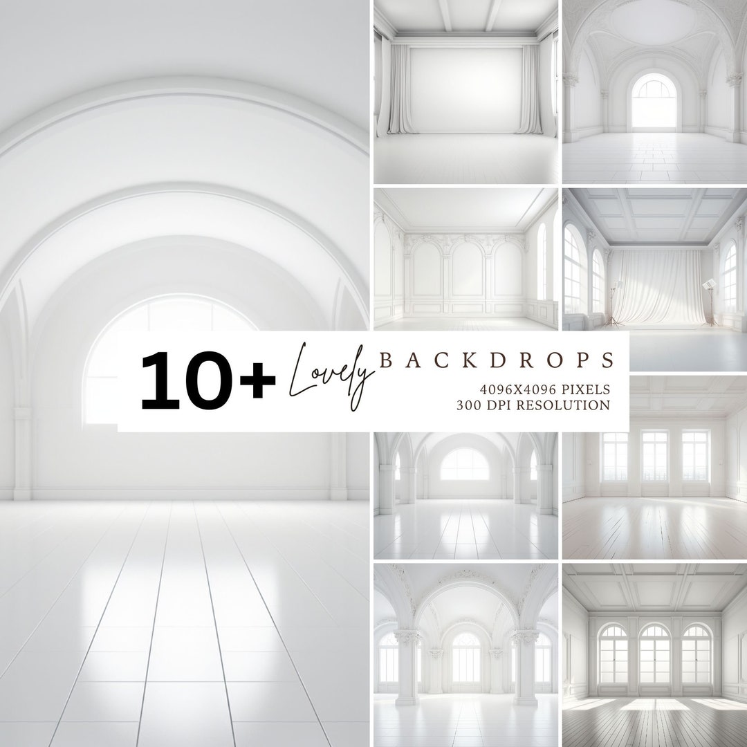 White Room Backdrop, Empty Room, Minimalist, Photography Backdrop ...