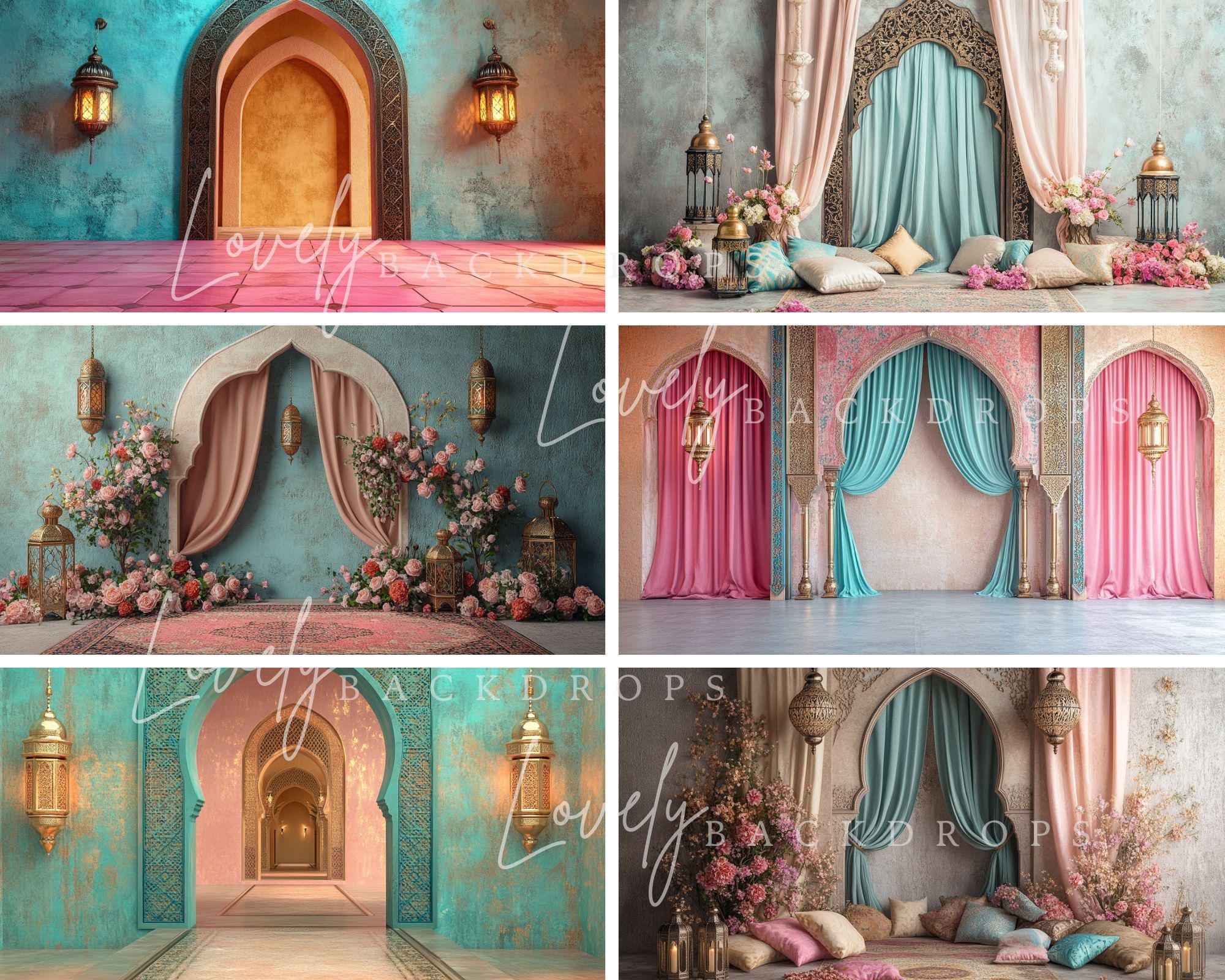 Arabian Backdrop, Egyptian Interior, Turkish Palace, Floral Arch ...