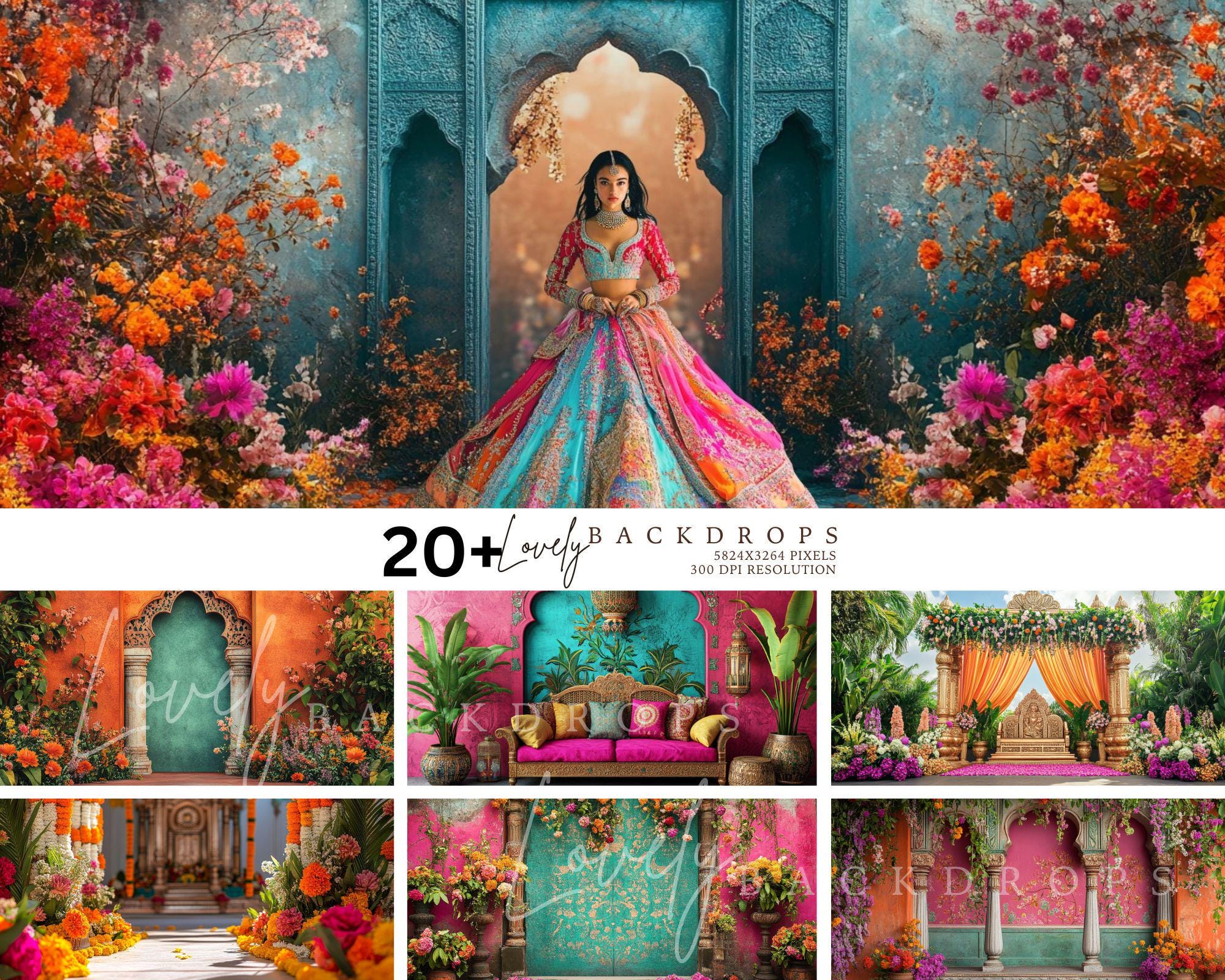 Indian Backdrop, India, Ethnic, Hindi, Pooja, Floral, Colorful ...