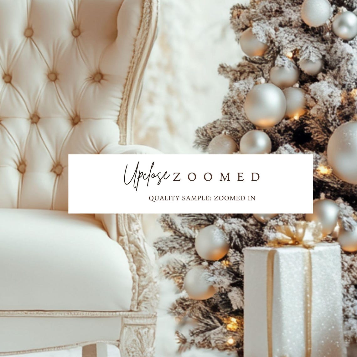 White Christmas Backdrop, Bokeh Glitter Bling, Holiday Tree ...