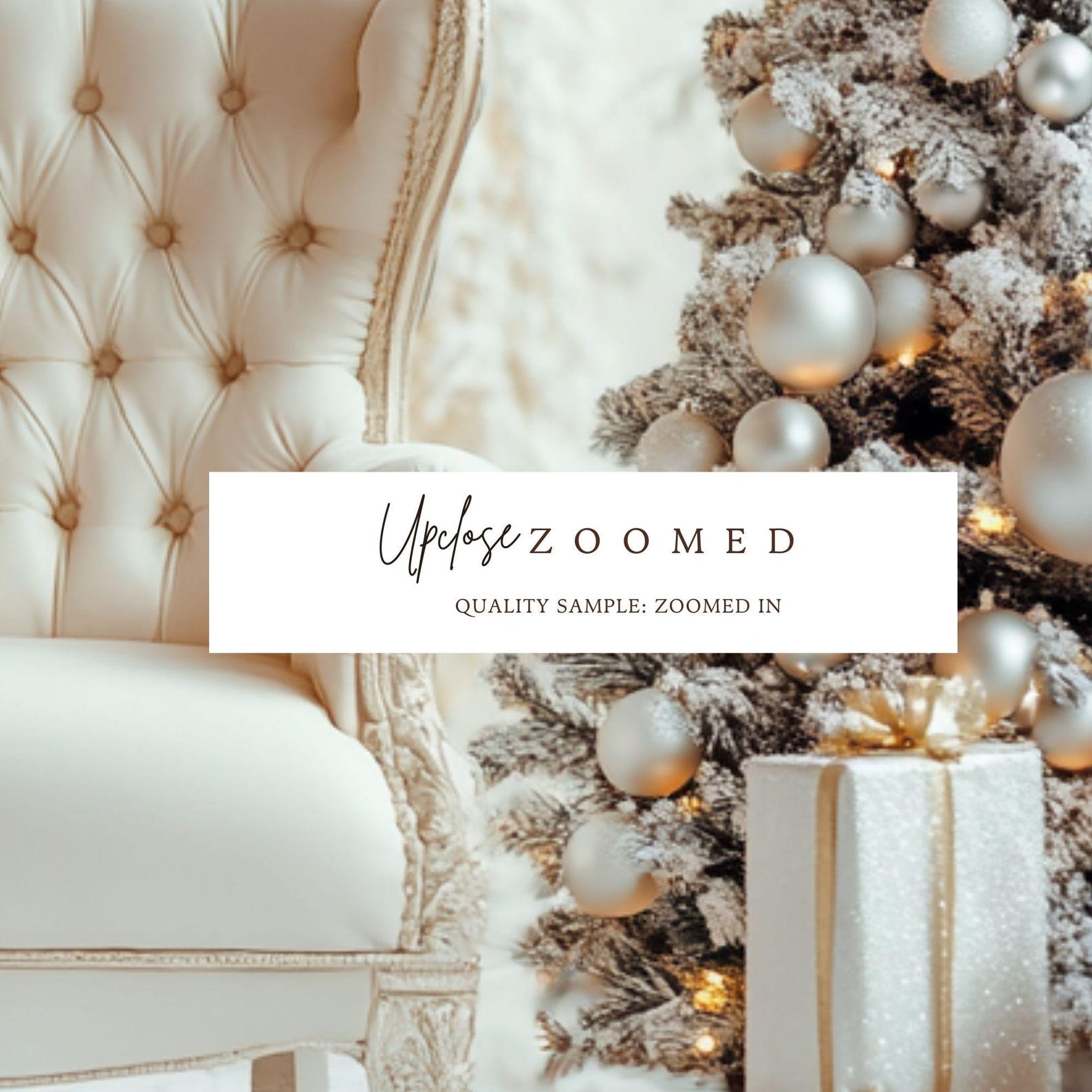 White Christmas Backdrop, Bokeh Glitter Bling, Holiday Tree ...