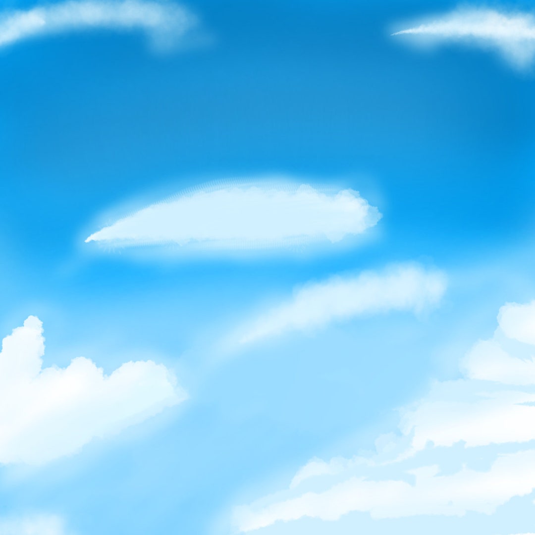 Hand Drawn Blue Sky Made in Procreate - Etsy
