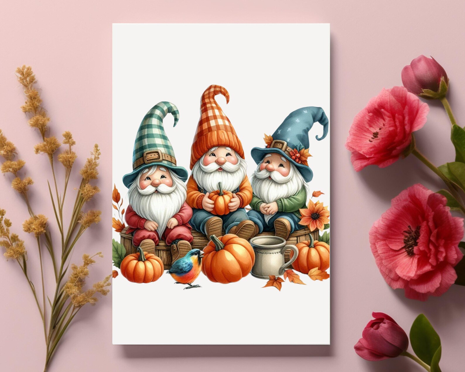 Autumn Gnome Fall Gnome Clipart Bundle Transparent Background Digital ...