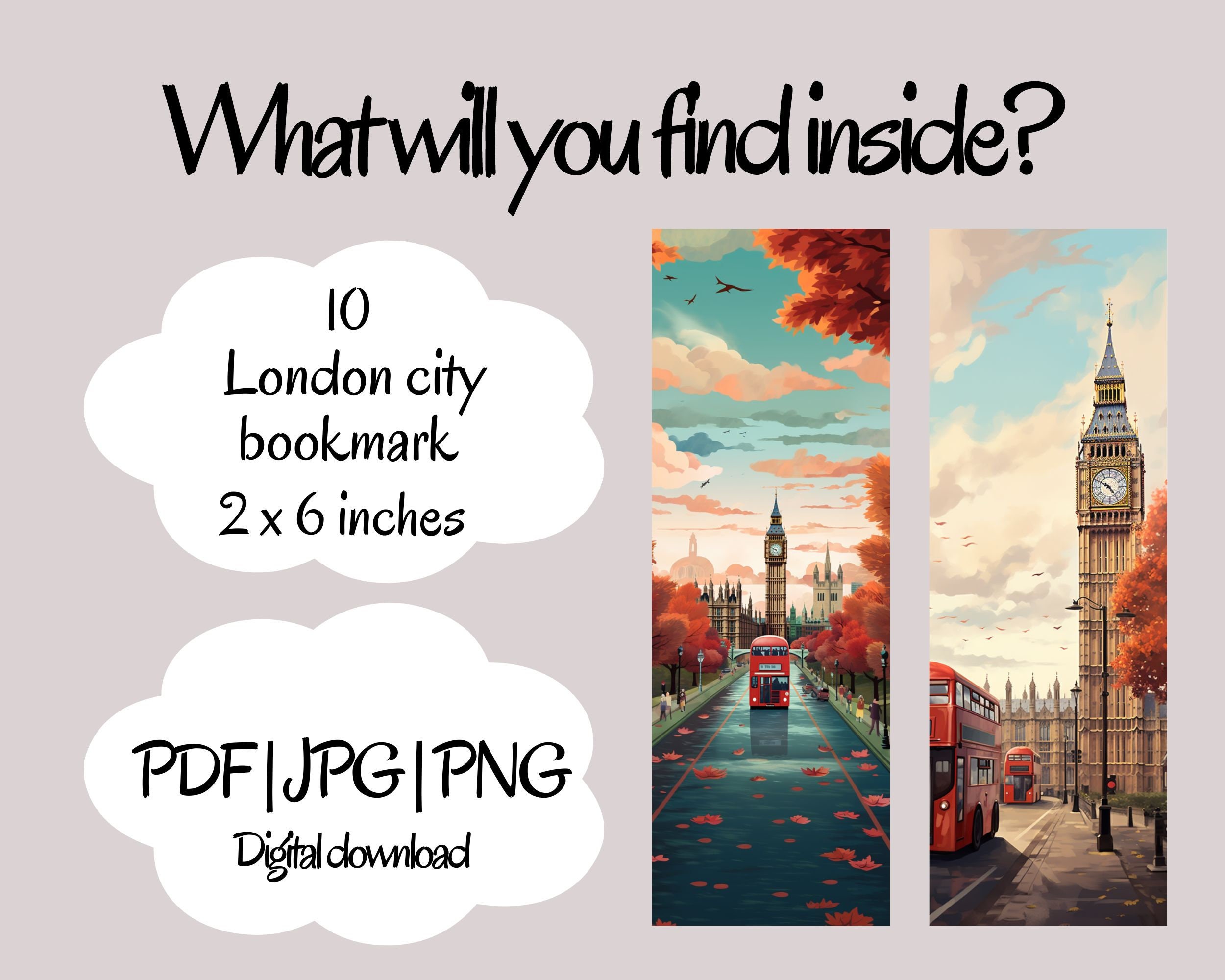 Printable Bookmarks, London City, London Illustration Sketch City Bus ...