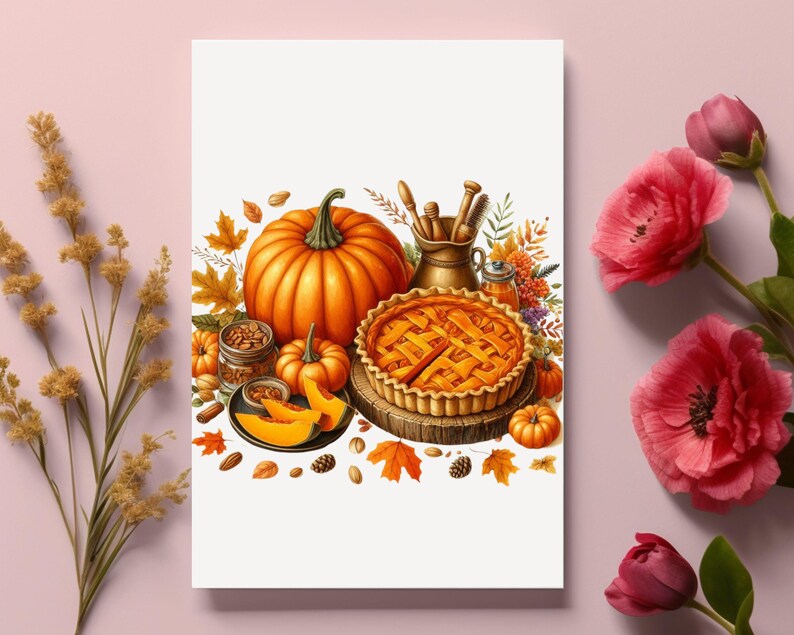 30 Autumn Elements Clipart Fall Autumn Clipart, Cute Pumpkin Clipart ...