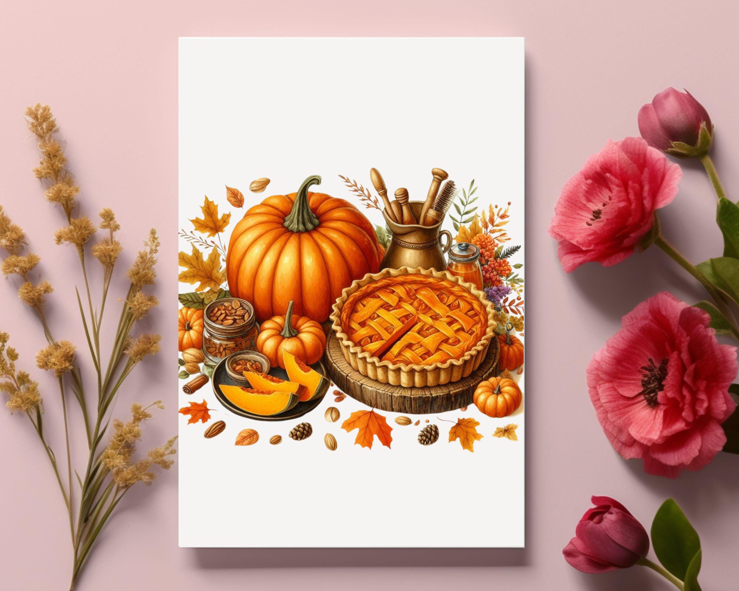 30 Autumn Elements Clipart Fall Autumn Clipart, Cute Pumpkin Clipart ...