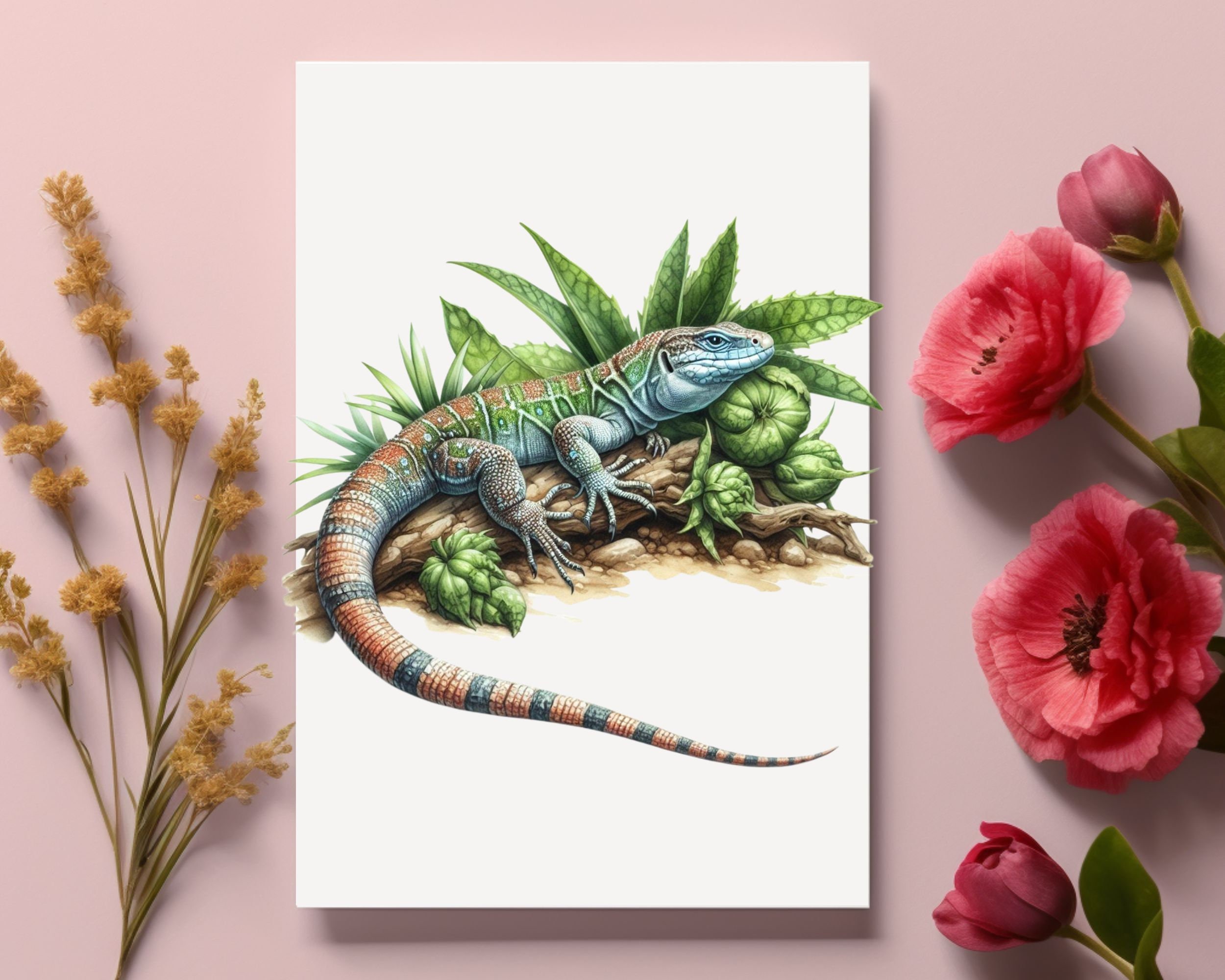 Lizard Clipart Watercolor Reptile Clipart Lizard Png Cute Lizard ...